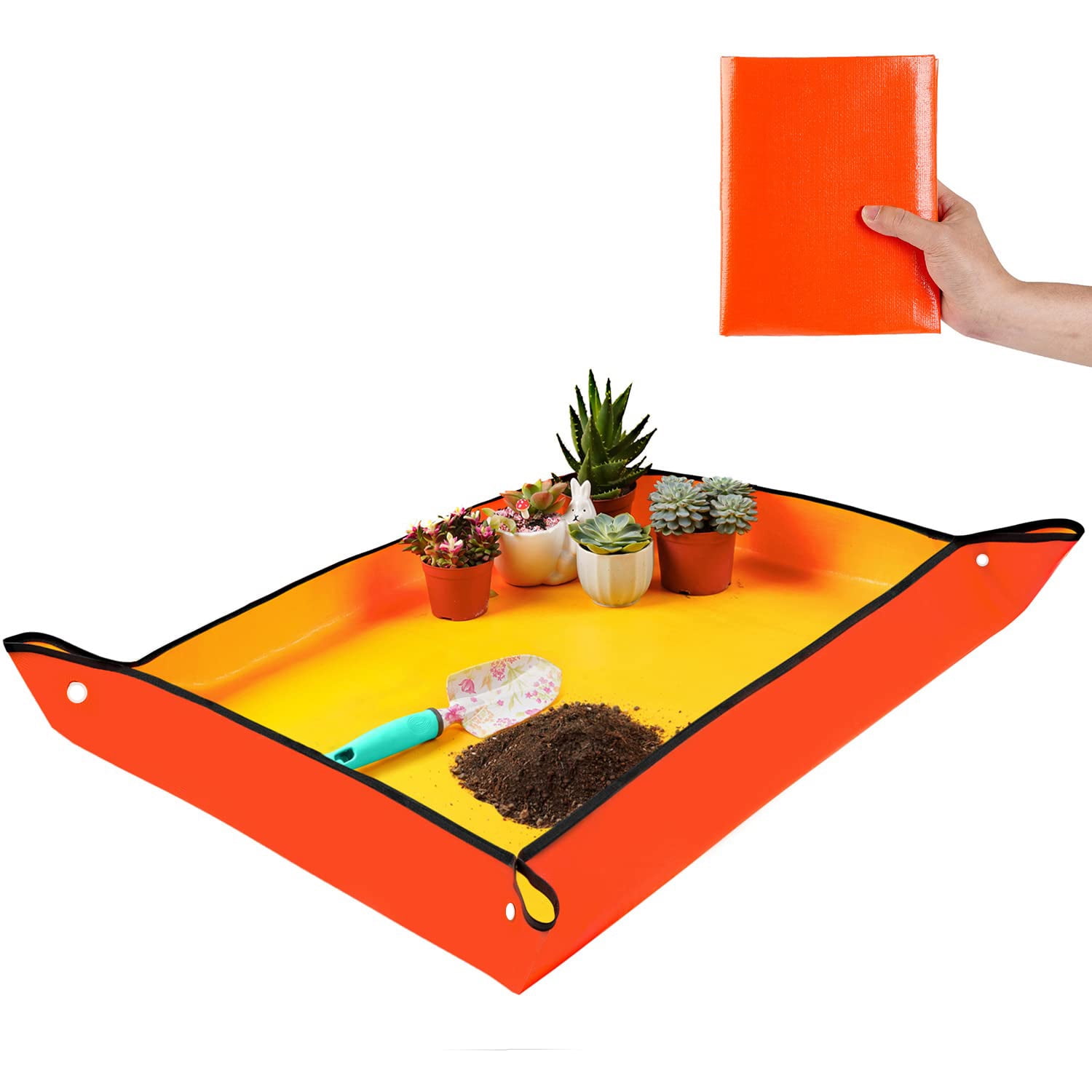 Rosnek Large Potting Mat for Indoor Plants Transplanting Portable ...