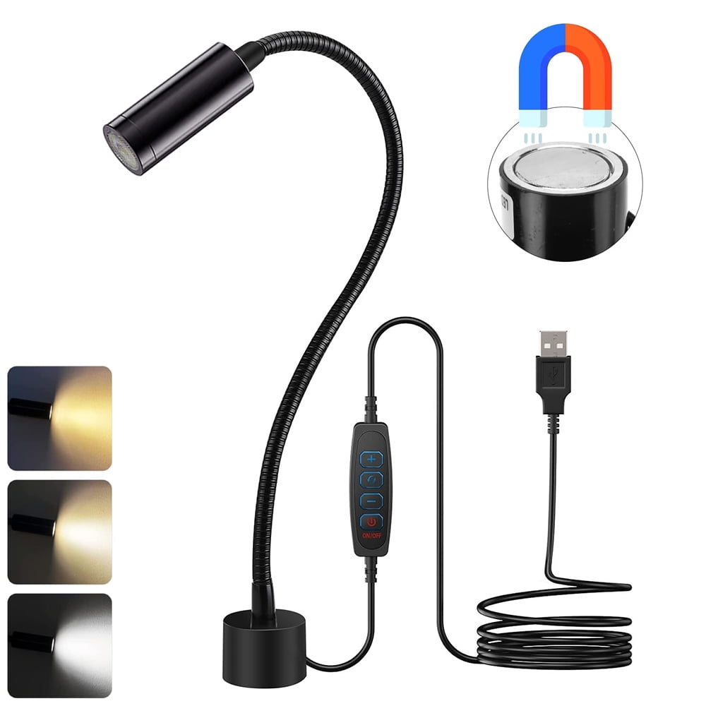 Rosnek Magnetic Work Light, LED Machine Light with Flexible Gooseneck ...