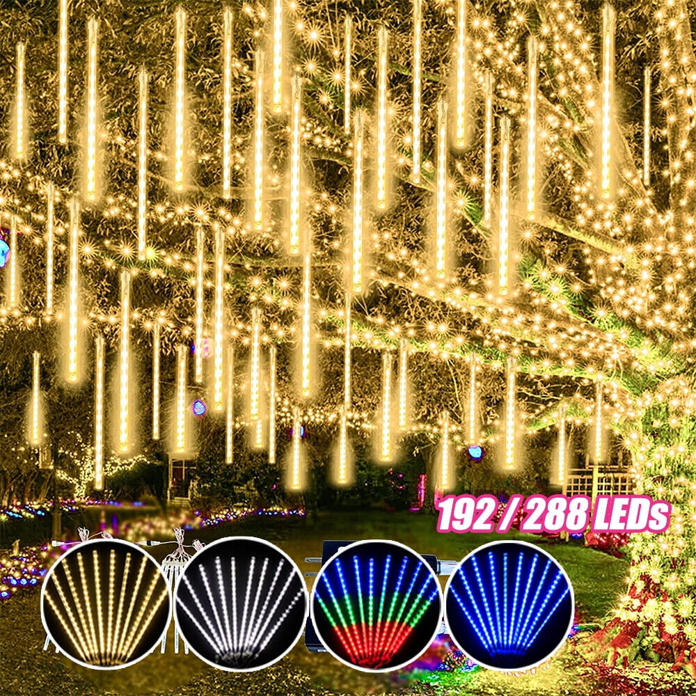 Rosnek Meteor Shower Lights Outdoor, 30CM 50CM Rain Drop Lights ...