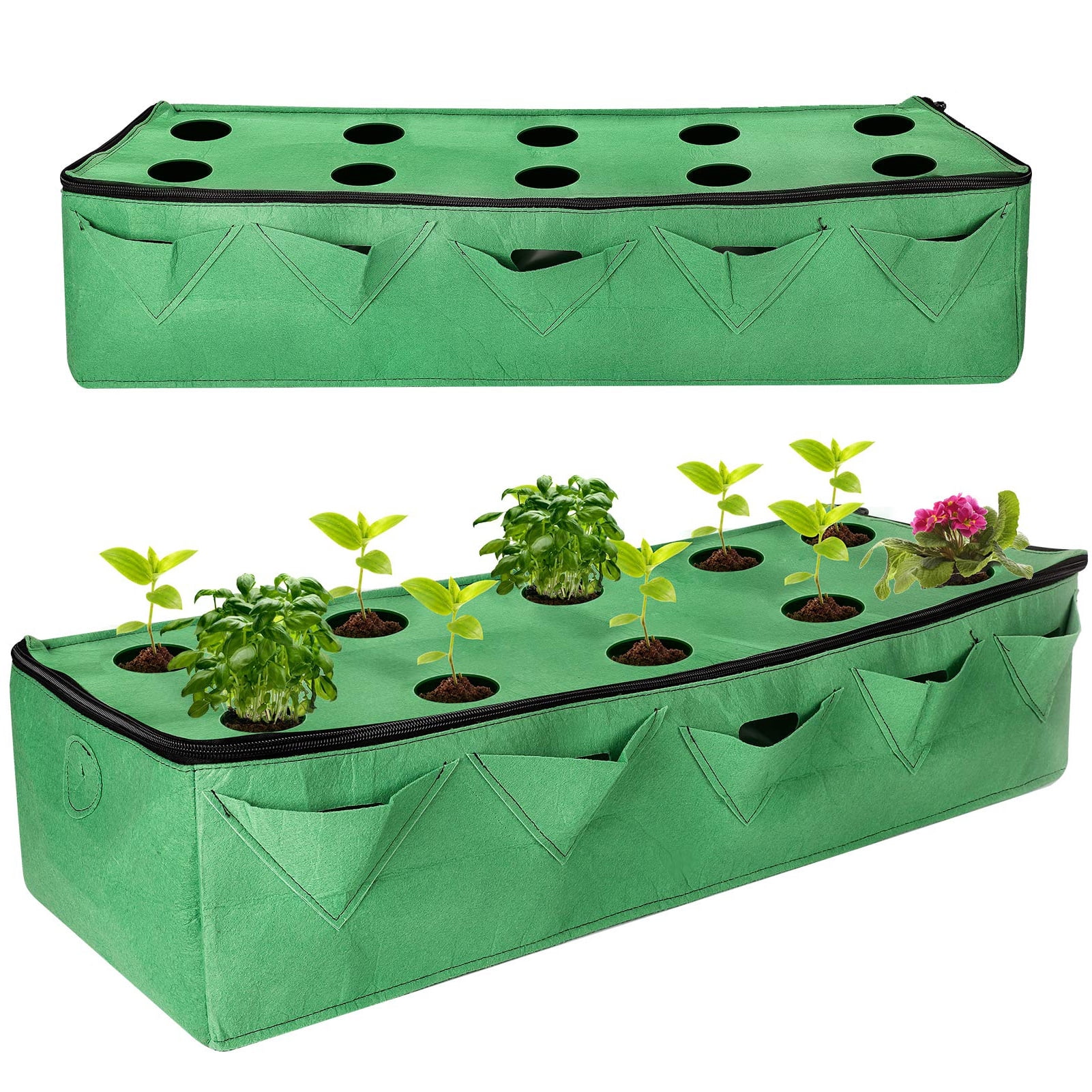 Rosnek Plant Grow Bag, Non-woven Fabric Raised Planting Beds 20 Gallon ...