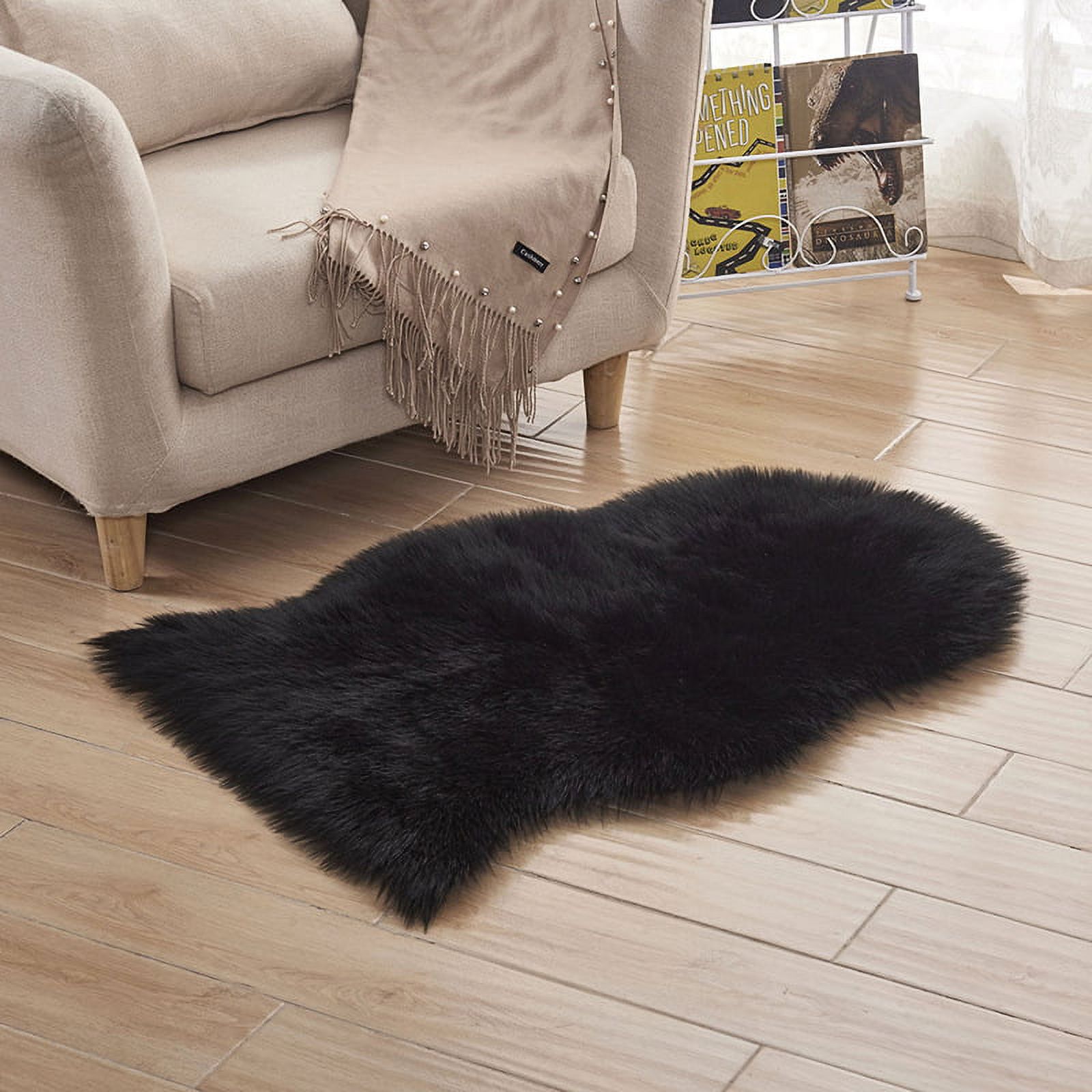 Rosnek Soft Faux Fur Wool Carpet Artificial Wool Sofa Bed Rug Plush ...