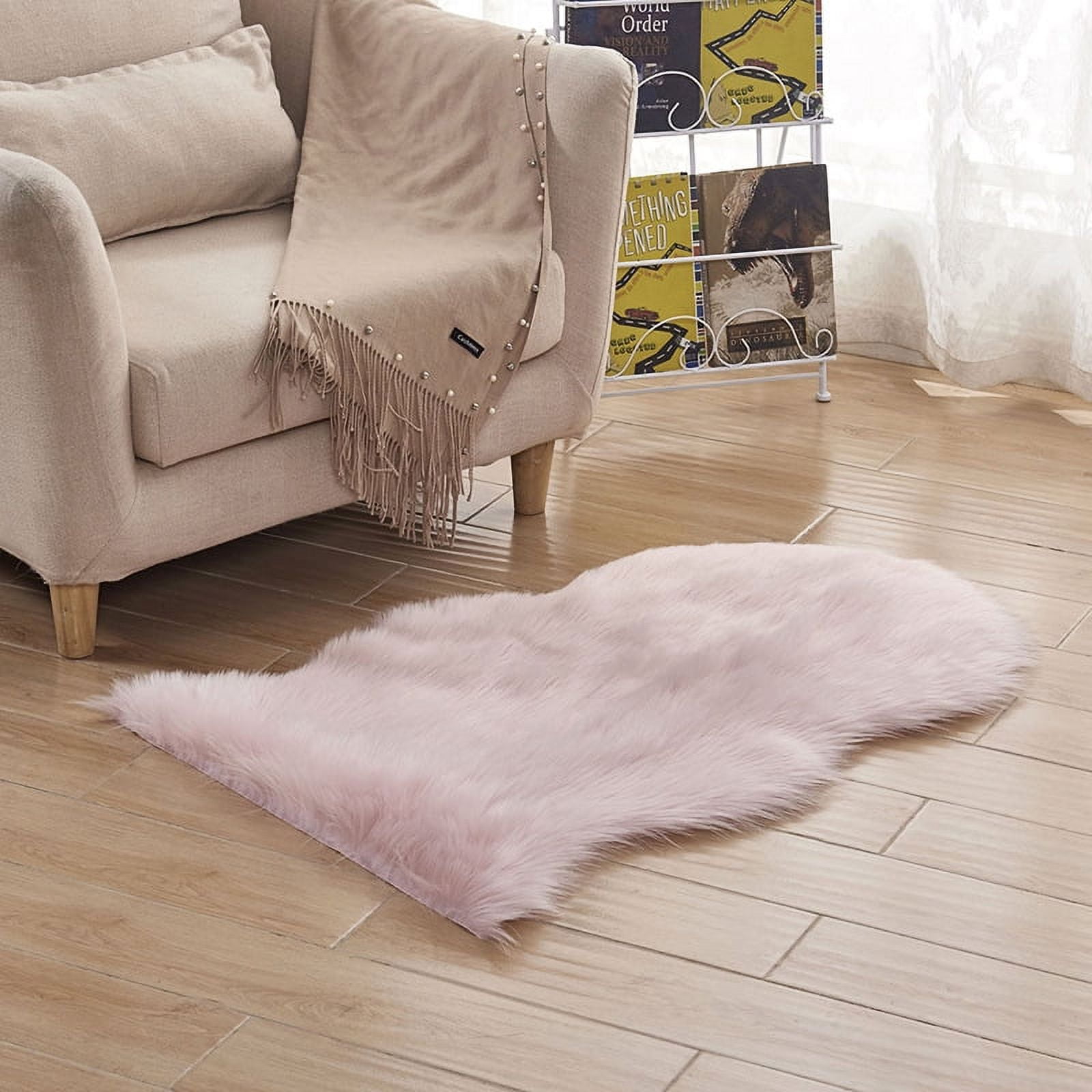 Rosnek Soft Faux Fur Wool Carpet Artificial Wool Sofa Bed Rug Plush ...