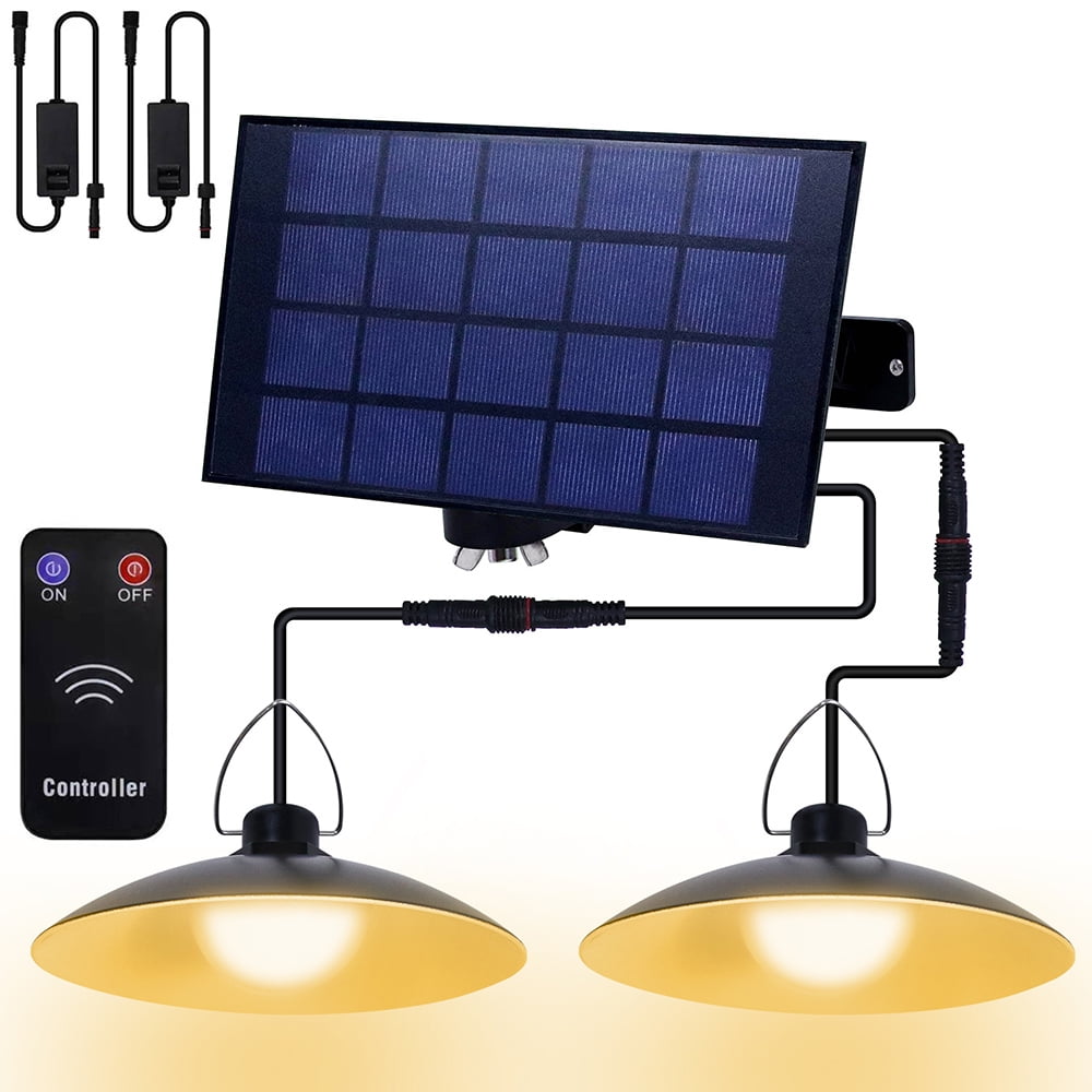 Rosnek Solar Pendant Lights, Solar Shed Lights Remote Control Solar ...