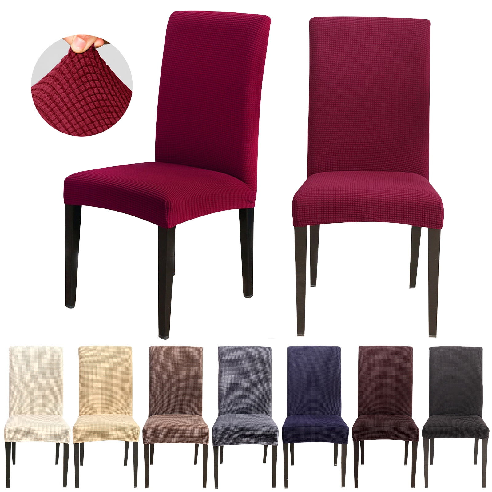 Rosnek Stretch Dining Chair Covers Soft Removable Dining Chair ...