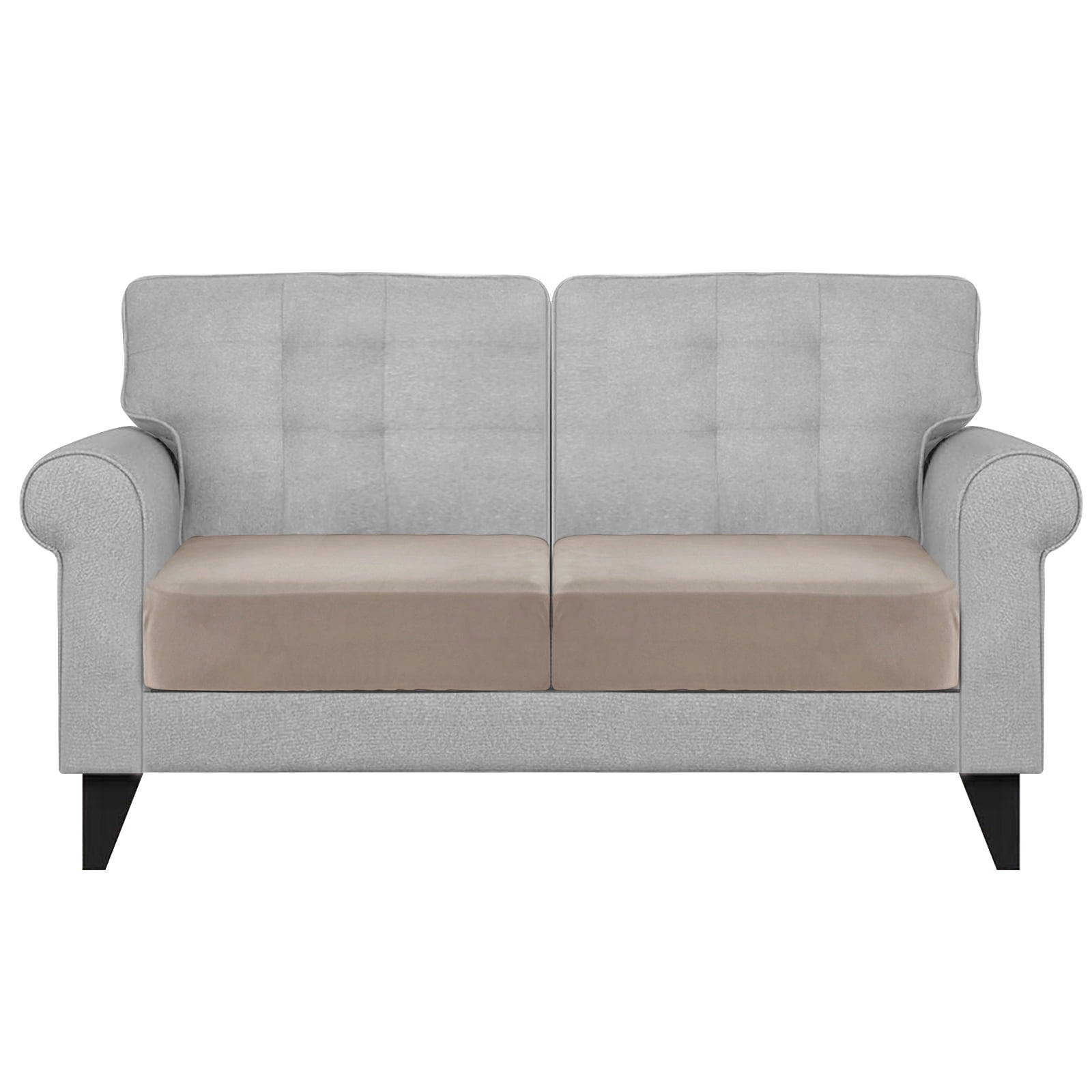 Rosnek Velvet Couch Cushion Cover Stretch Rectangle Individual Sofa ...