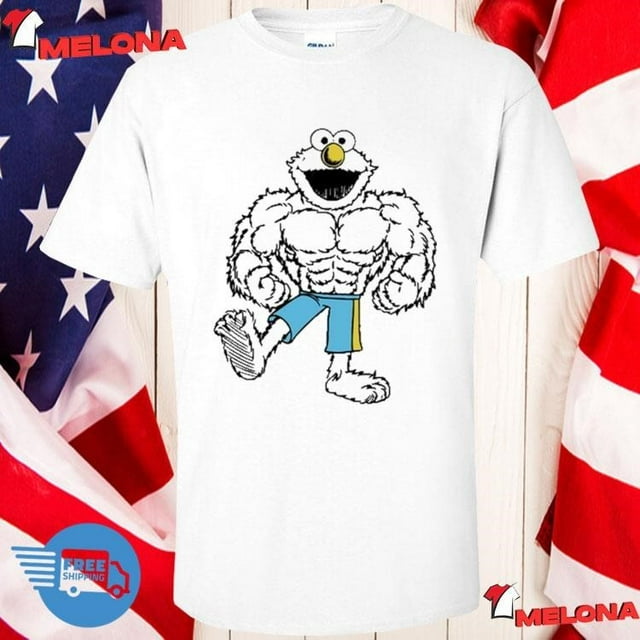 Ross Chastain Sesame Street Buff Muscle Elmo T-shirt - Walmart.com