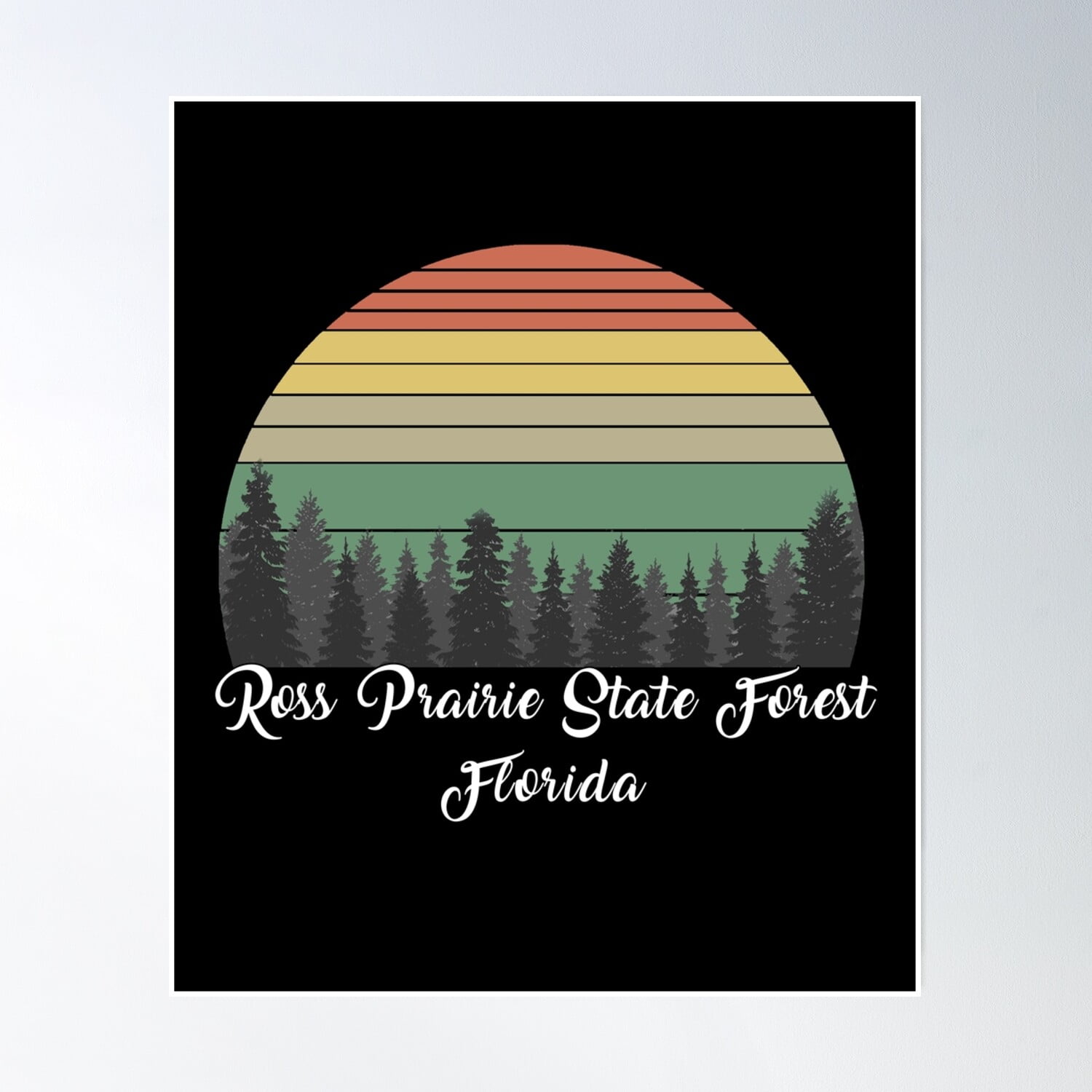 Ross Prairie State Forest Florida Poster Wall Art, Modern Wall Decor ...