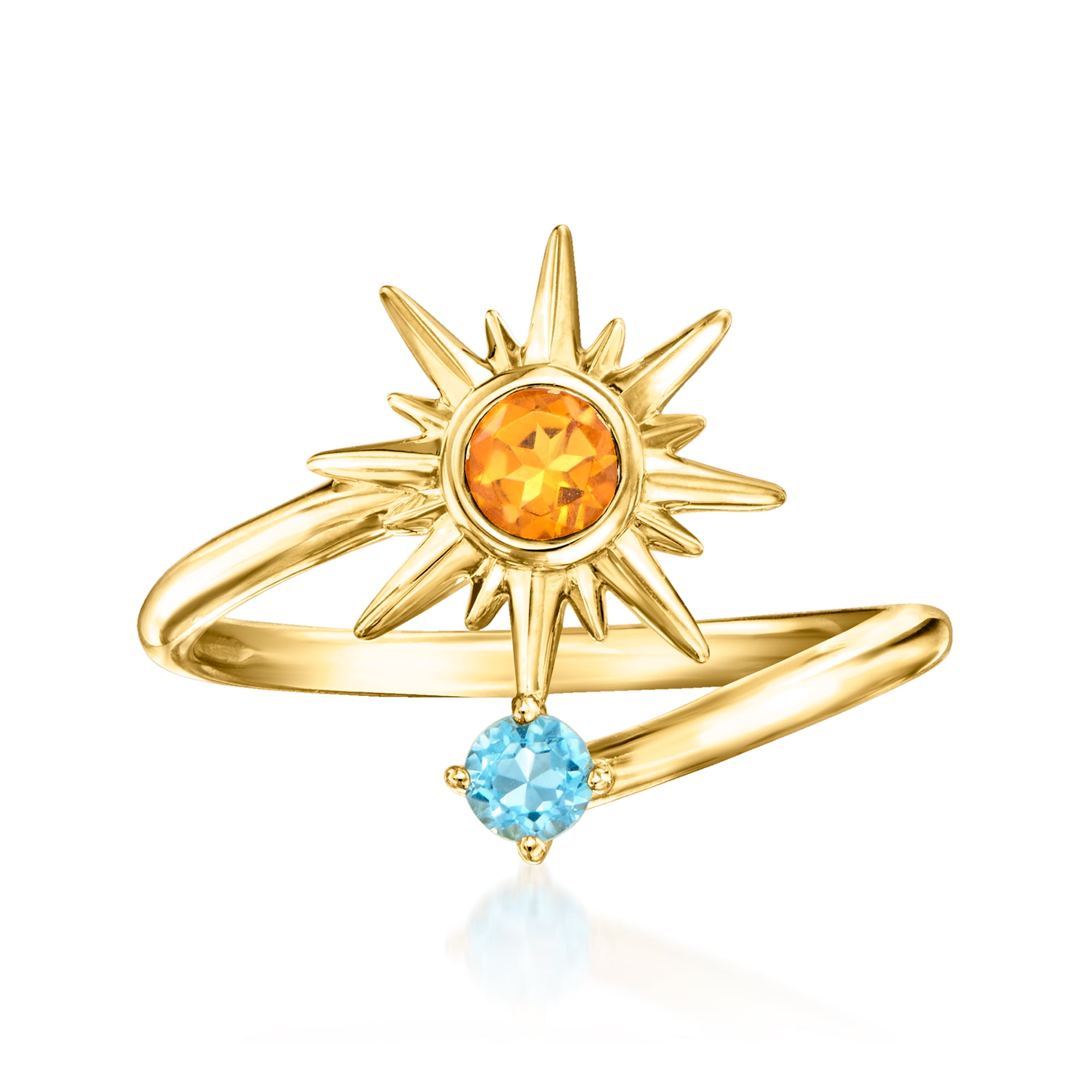 Ross-Simons 0.20 Carat Citrine and .10 Carat Swiss Blue Topaz Celestial ...