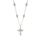Ross-Simons 0.25 ct. t.w. Diamond Openwork Cross Pendant Necklace in ...