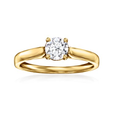 Ross-Simons 0.50 ct. t.w. Diamond Clover Ring in 18kt Gold Over ...