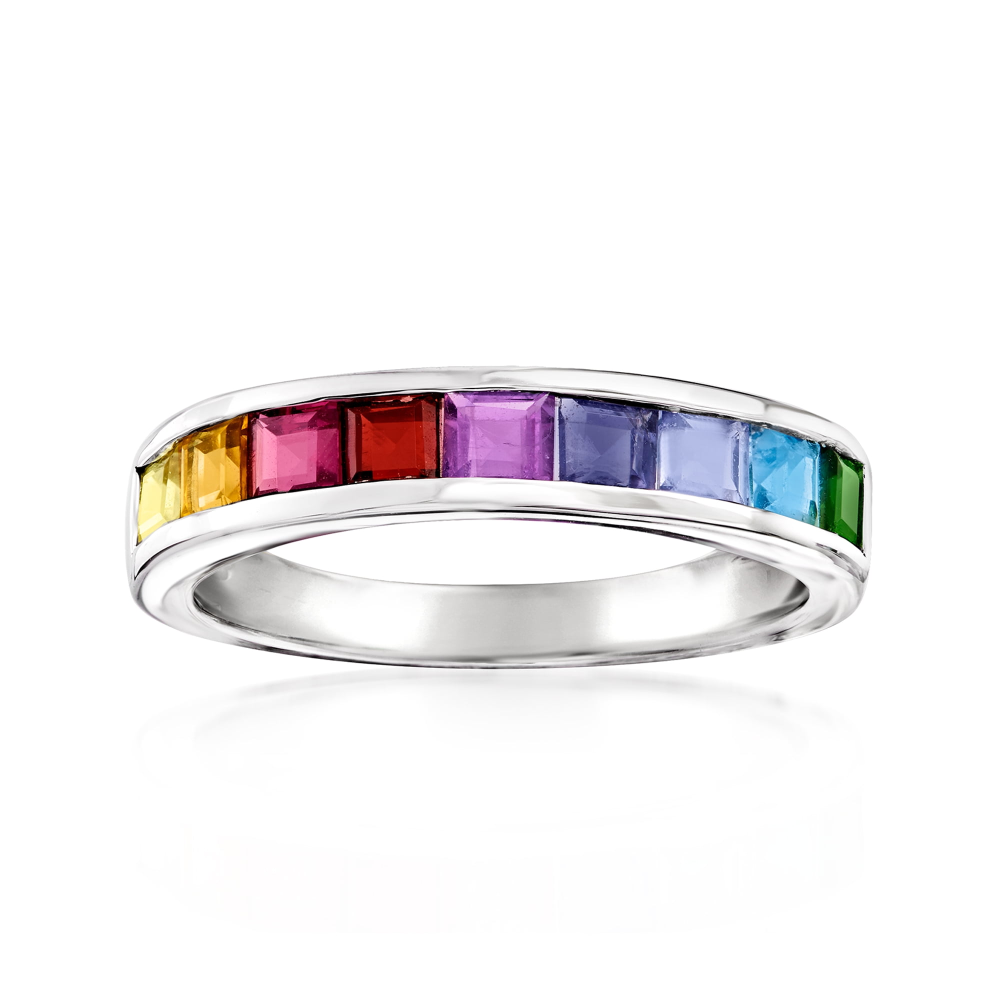 Ross-Simons 0.90 ct. t.w. Multi-Gemstone Ring in Sterling Silver, Women ...