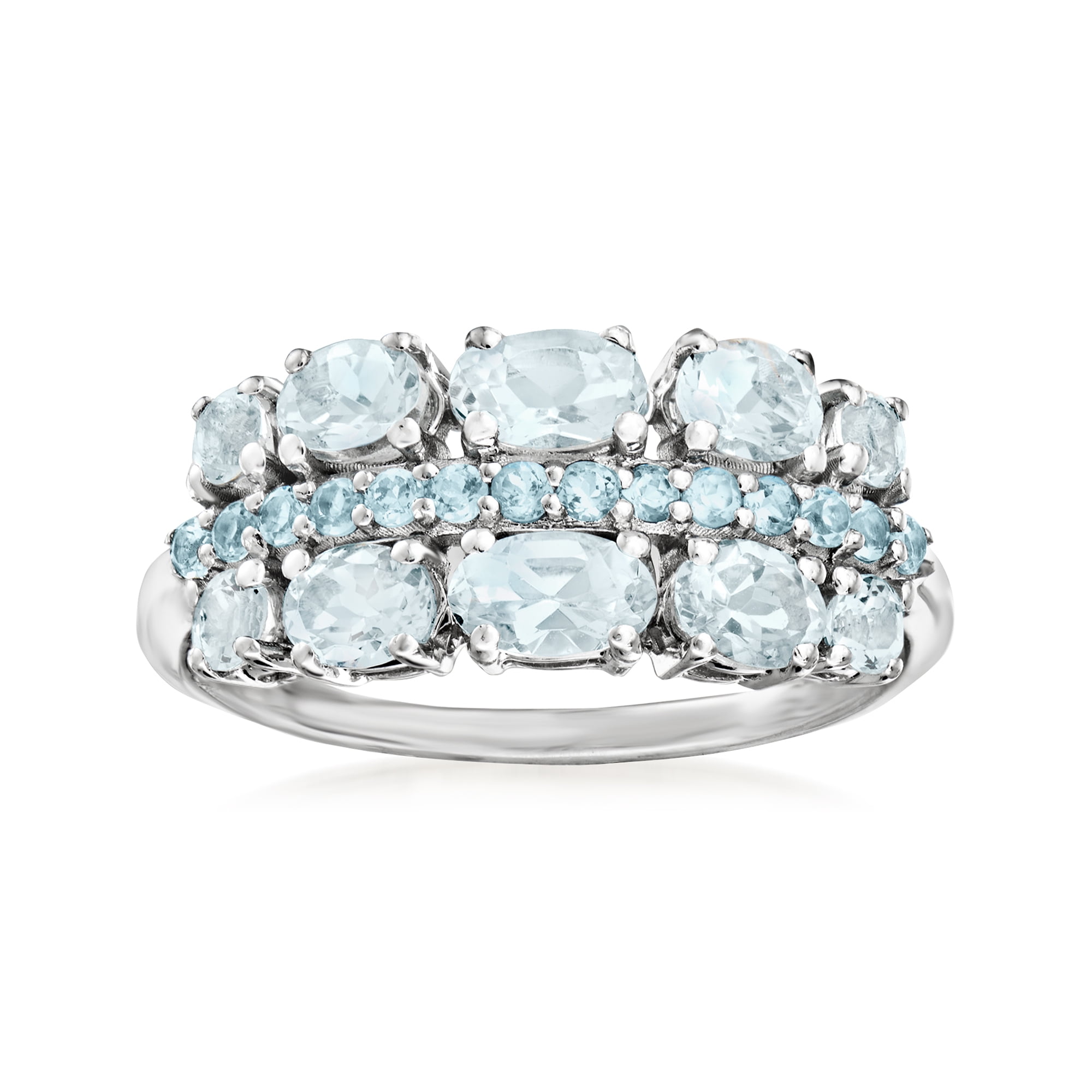 Ross-Simons 1.00 Aquamarine and .20 Swiss Blue Topaz Ring in Sterling ...