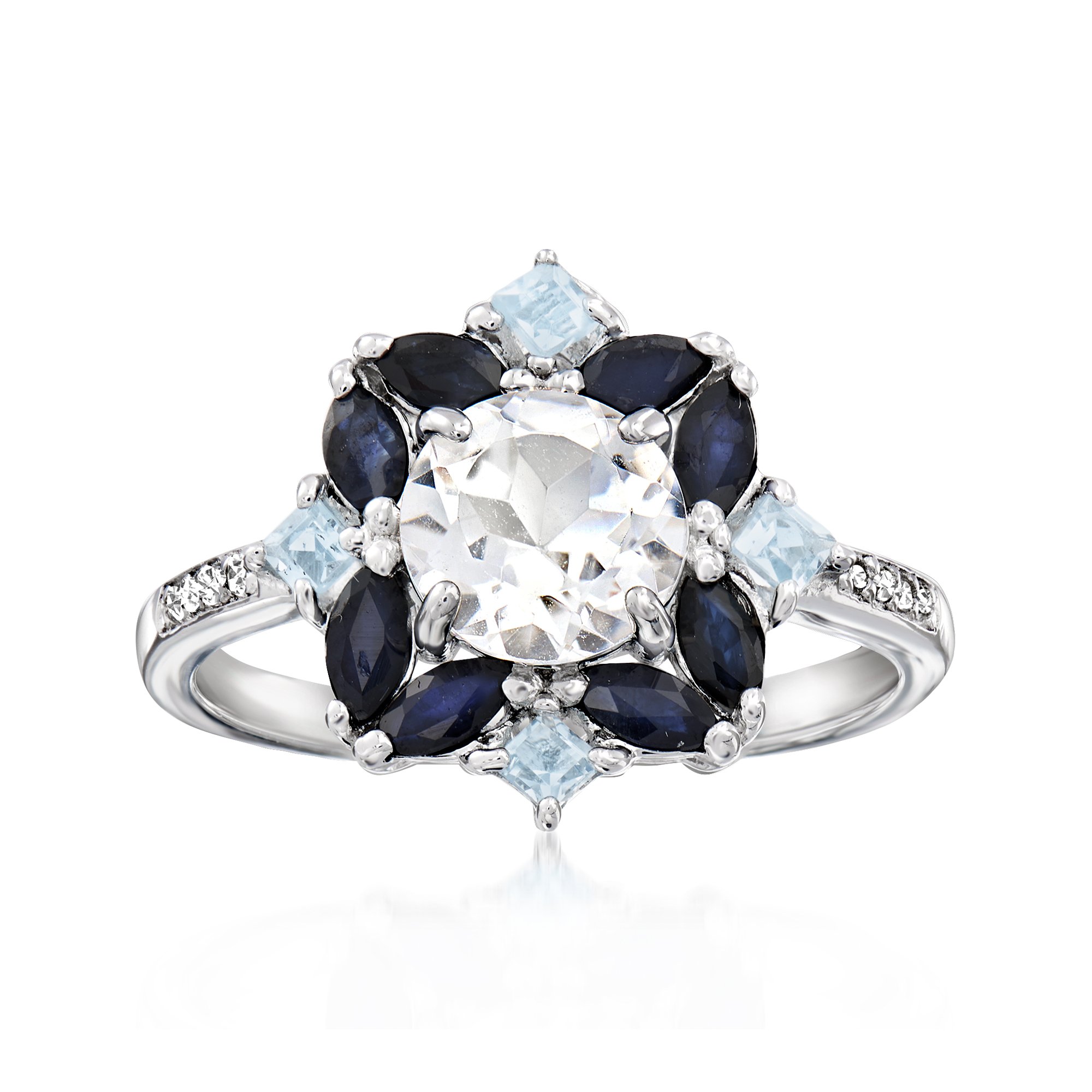 Ross-Simons 1.78 ct. t.w. White and Blue Topaz and .80 ct. t.w ...