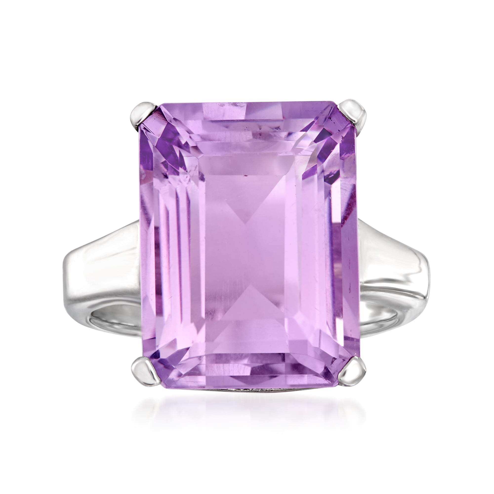 Ross-Simons 11.00 Carat Amethyst Ring in Sterling Silver, Women's ...