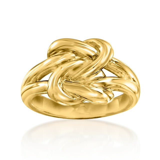 Ross-Simons 14kt Yellow Gold Double Love Knot Ring, Women's, Adult ...