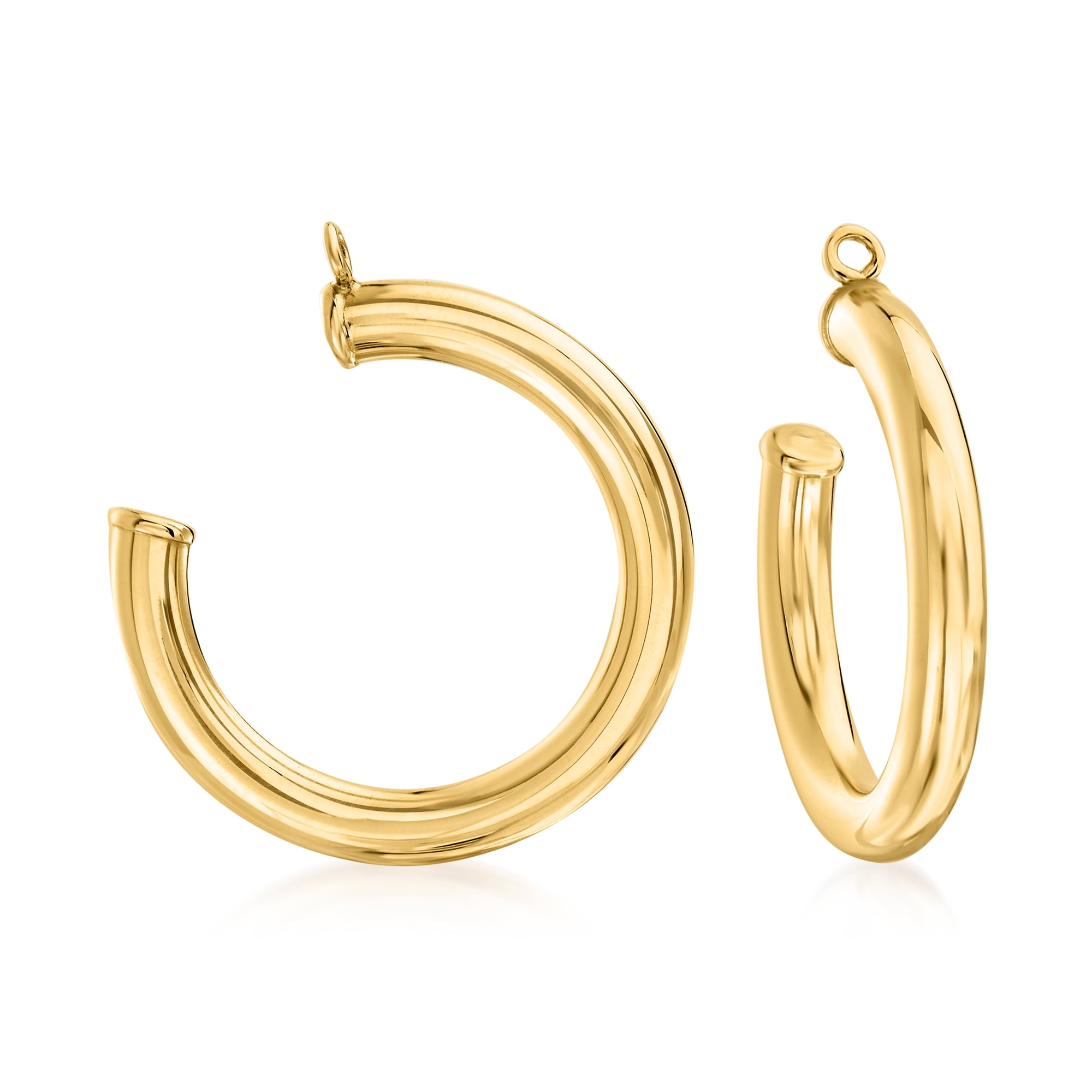 Ross-Simons 14kt Yellow Gold Hoop Earring Jackets, Women's, Adult ...