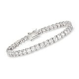 Ross-Simons 16.00 ct. t.w. Princess-Cut CZ Tennis Bracelet in Sterling ...