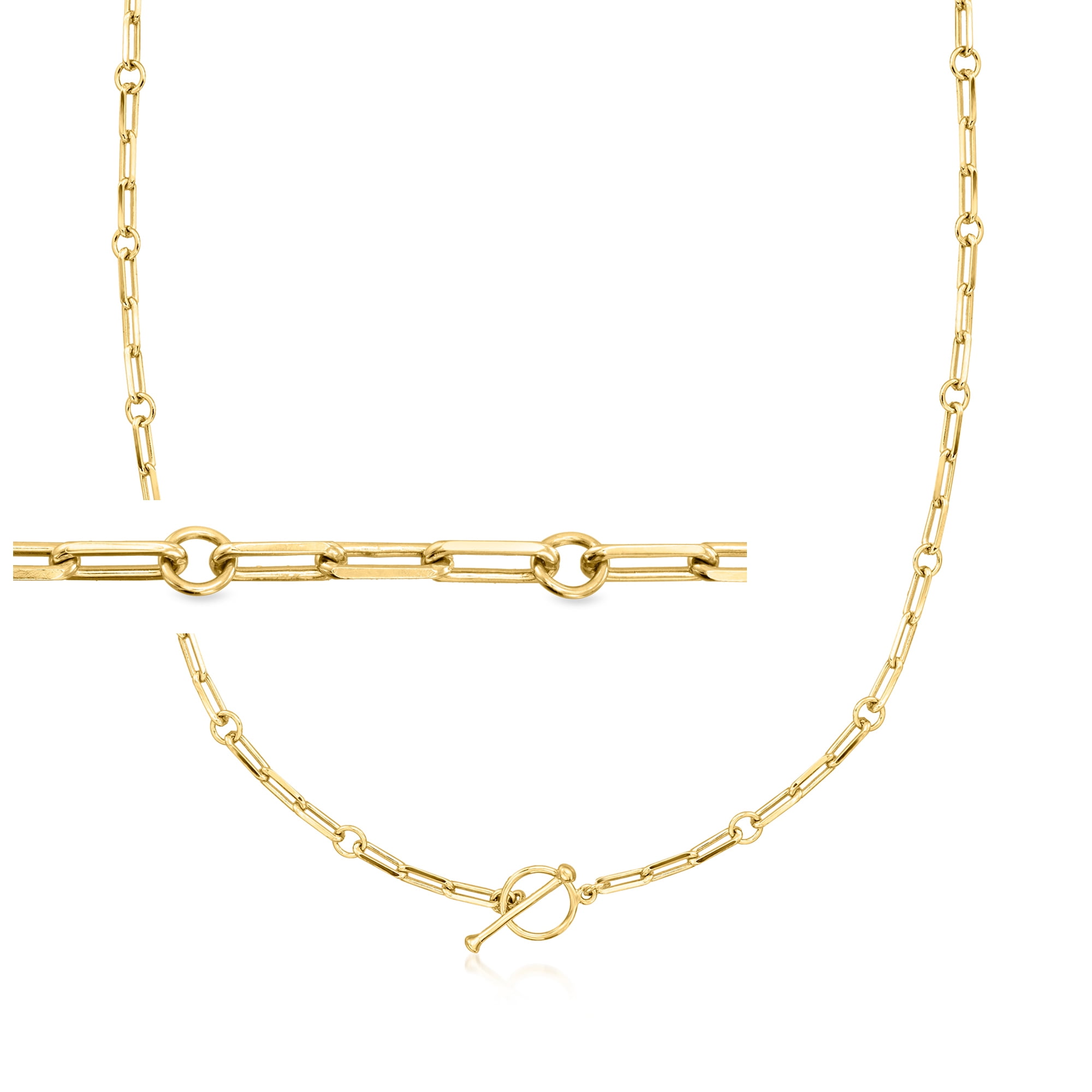 Ross-Simons 18kt Gold Over Sterling Charm-Compatible Paper Clip Link ...