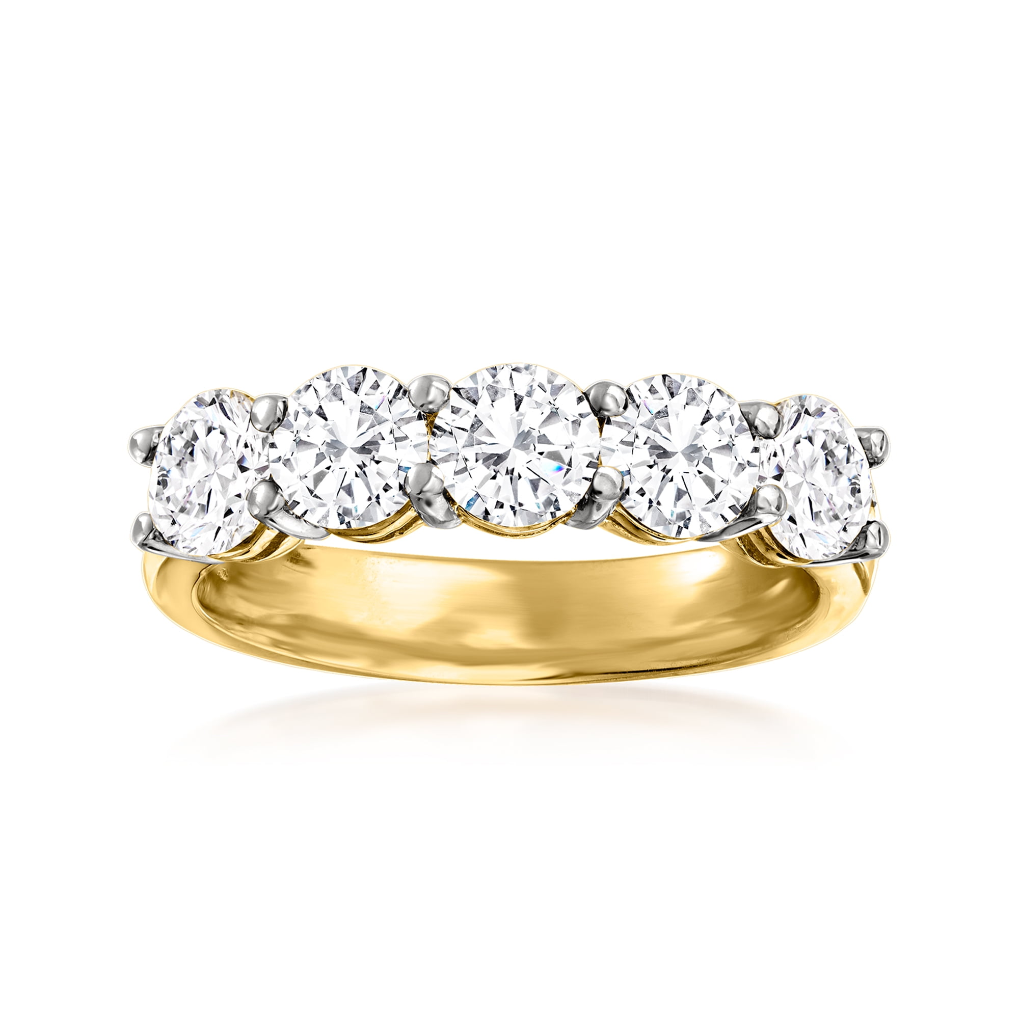 Ross-Simons 2.00 ct. t.w. Diamond 5-Stone Ring in 14kt Yellow Gold ...