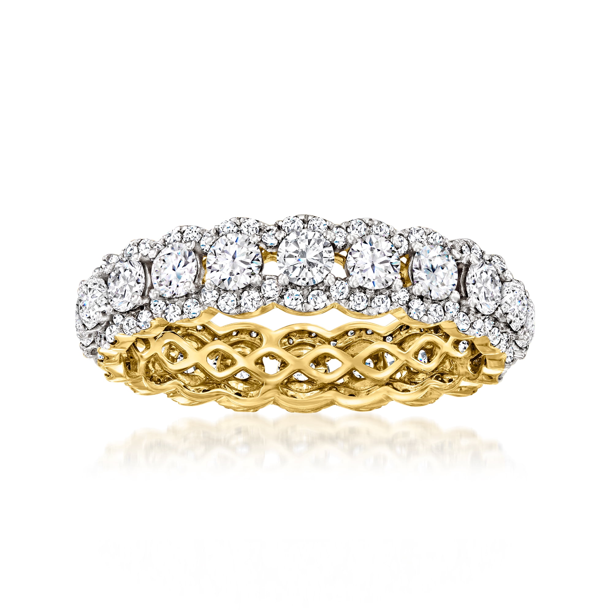 Ross-Simons 2.00 ct. t.w. Diamond Eternity Band in 14kt Yellow Gold ...