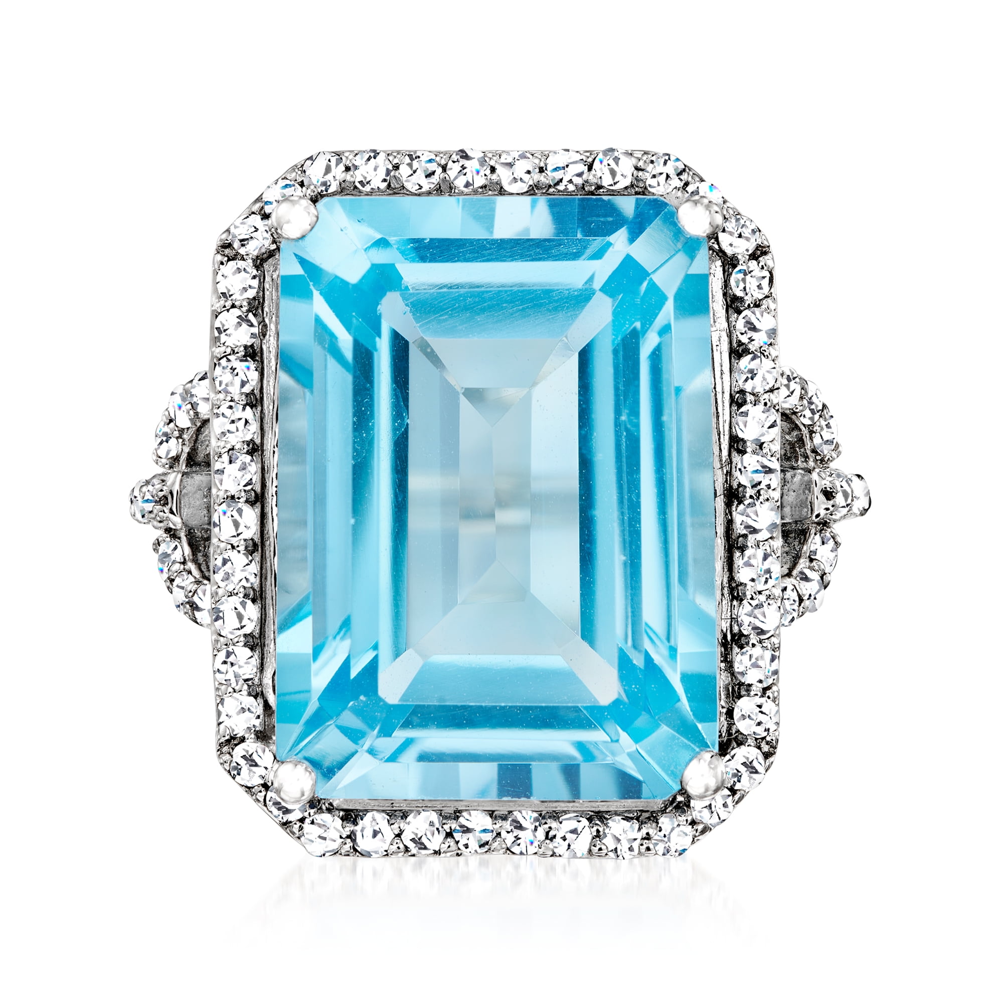 Ross-Simons 20.00 Carat Swiss Blue Topaz and .90 ct. t.w. White Topaz ...