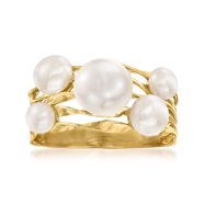 Ross-Simons 20x16mm Cultured Baroque Keshi Pearl Ring in 18kt Gold Over Sterling, Women's, Adult ...