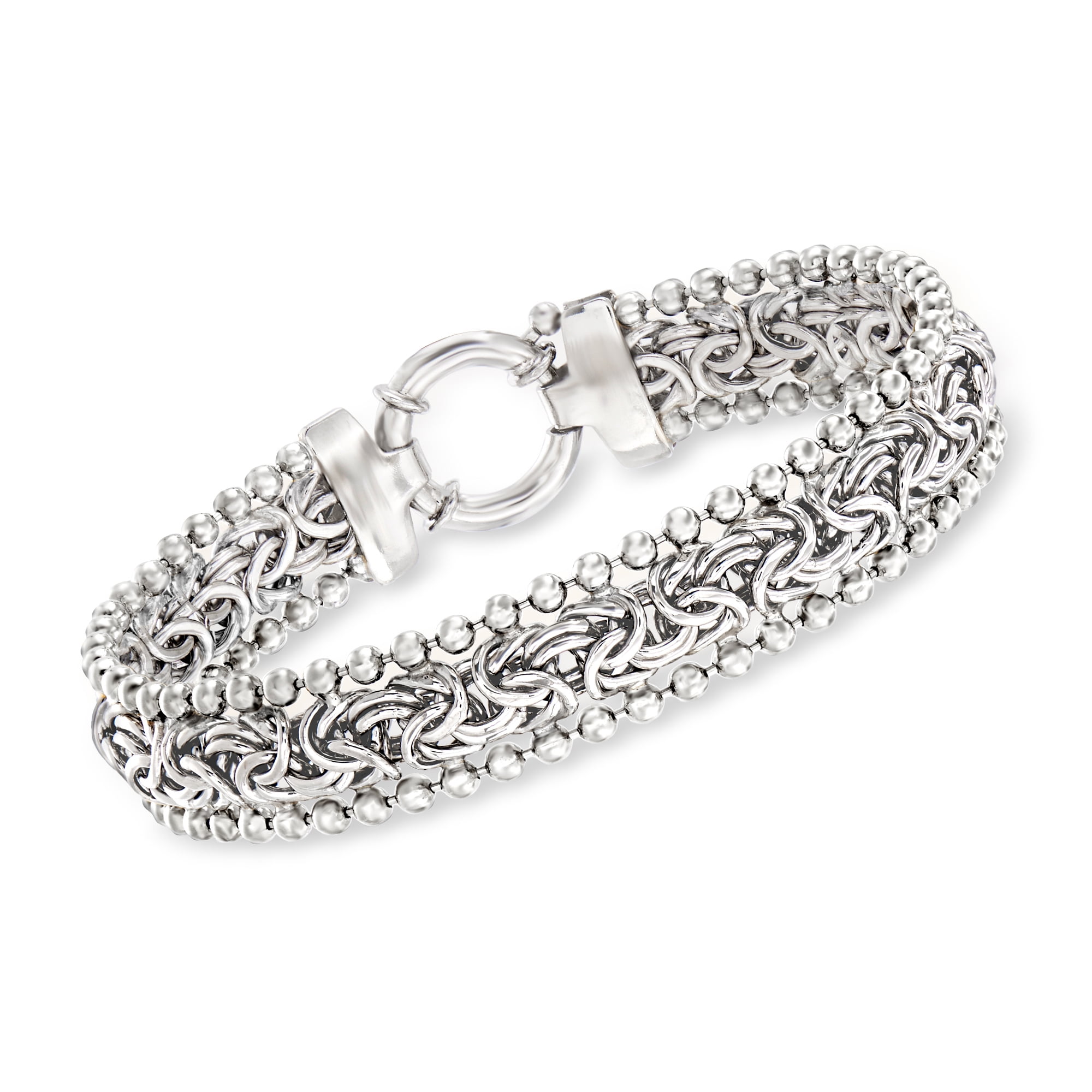 Ross-Simons Byzantine Beaded Bracelet in Sterling Silver, Women's ...