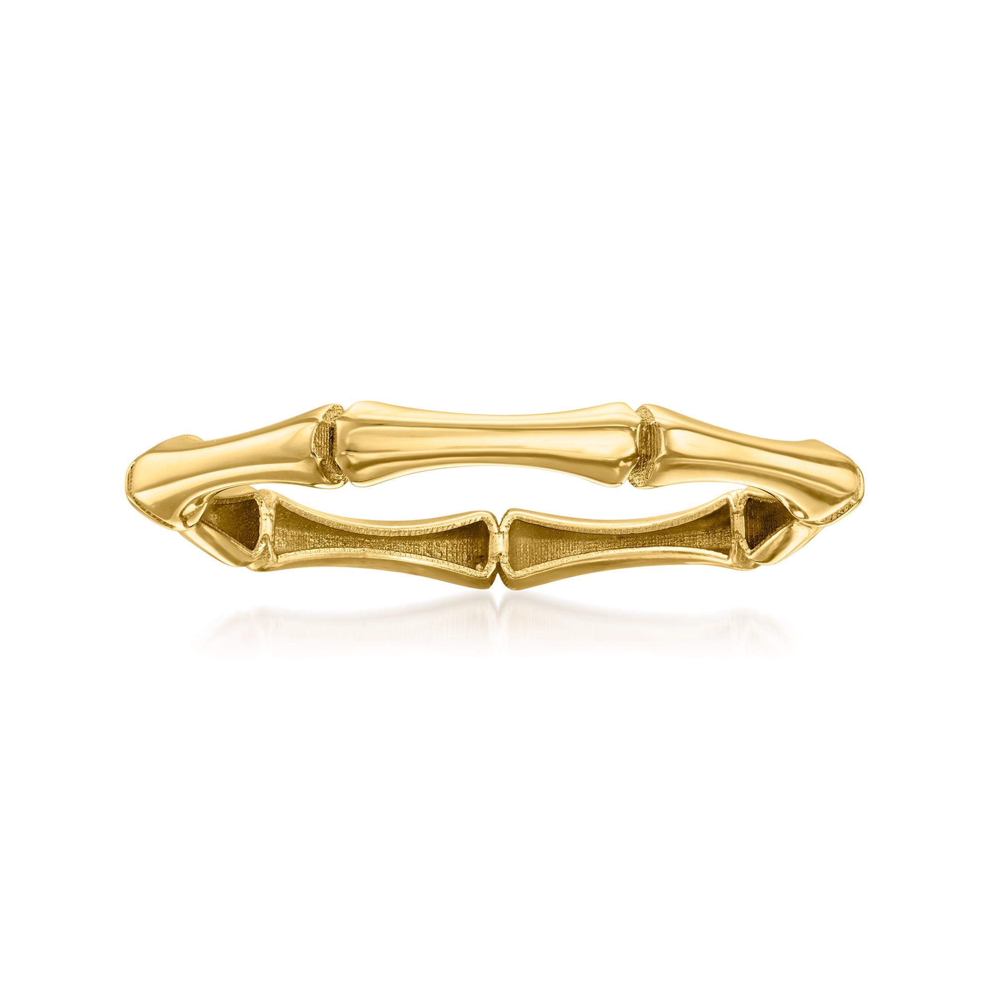 RS Pure by Ross-Simons Italian 14kt Yellow Gold Bamboo-Style Ring ...