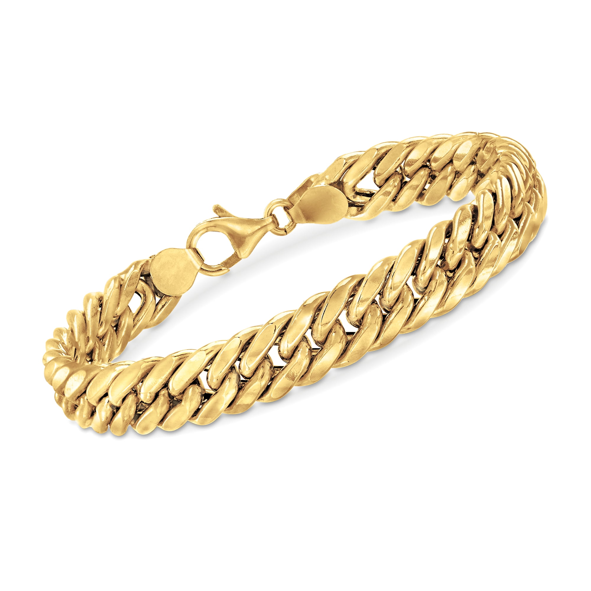 Ross-Simons Italian 18kt Yellow Gold Cuban Link Bracelet, Women's ...