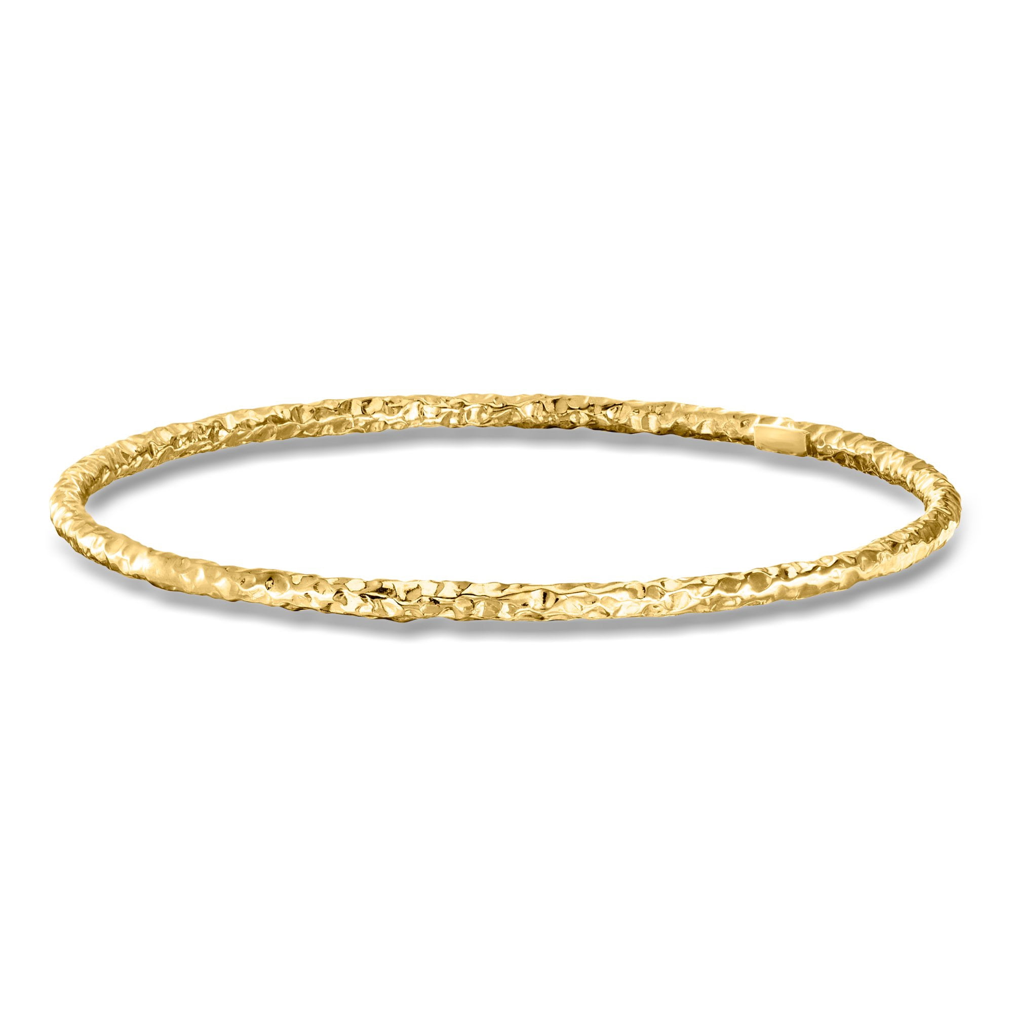 Ross-Simons Italian 22kt Gold Over Sterling Hammered Bangle Bracelet ...