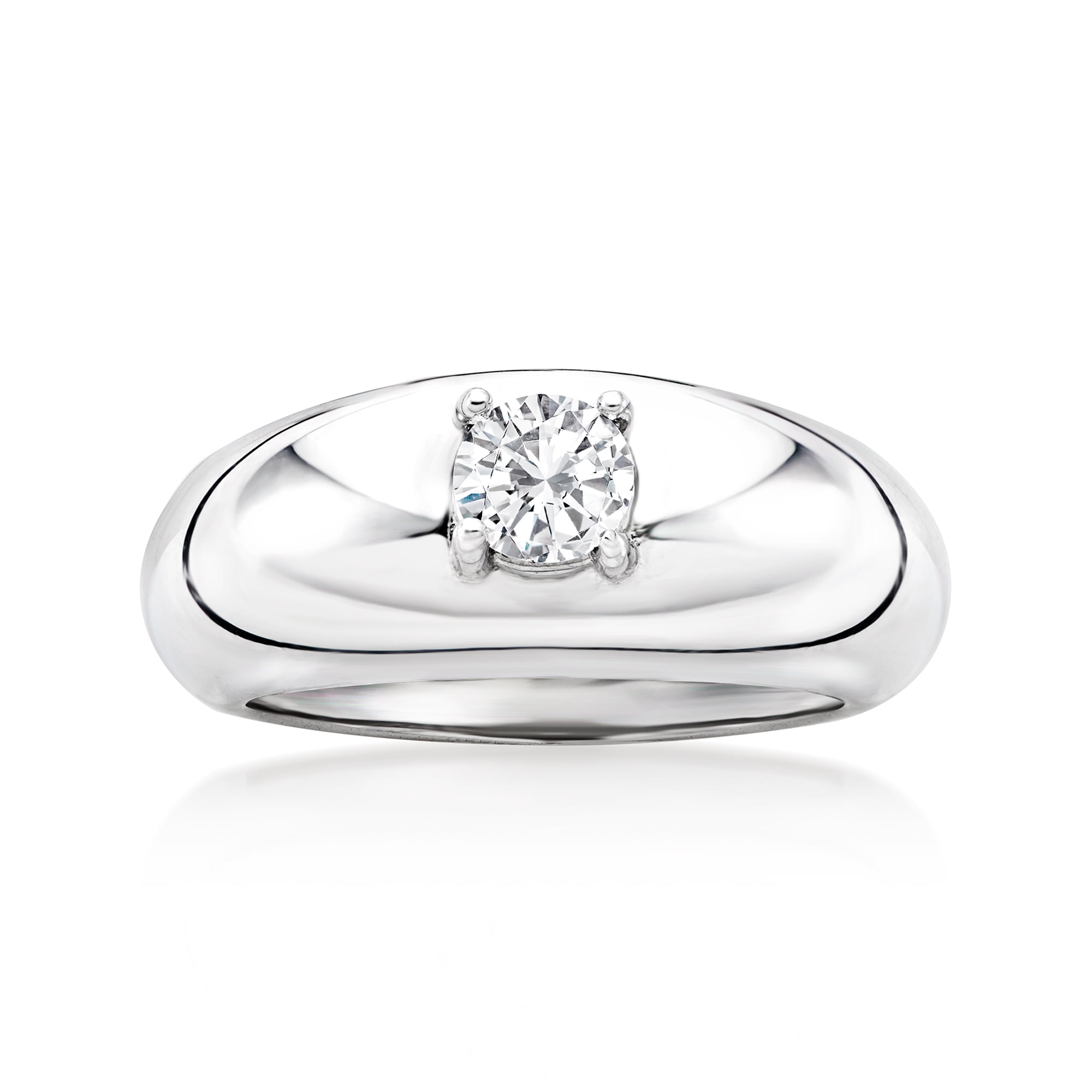 Ross-Simons Italian .40 Carat CZ Dome Ring in Sterling Silver, Women's, Adult - Walmart.com