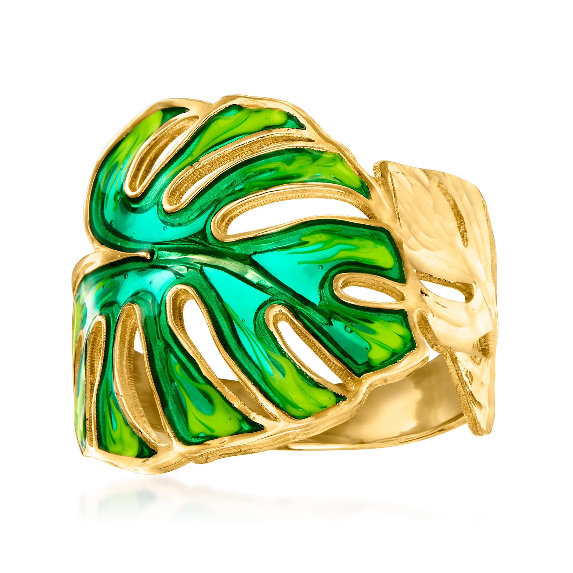 Swarovski tropical leaf ring store