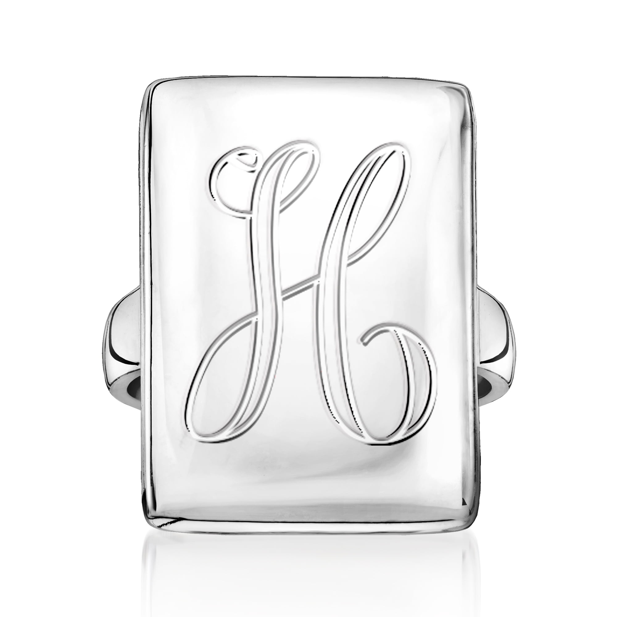Ross-Simons Italian Sterling Silver Personalized Rectangular Ring ...