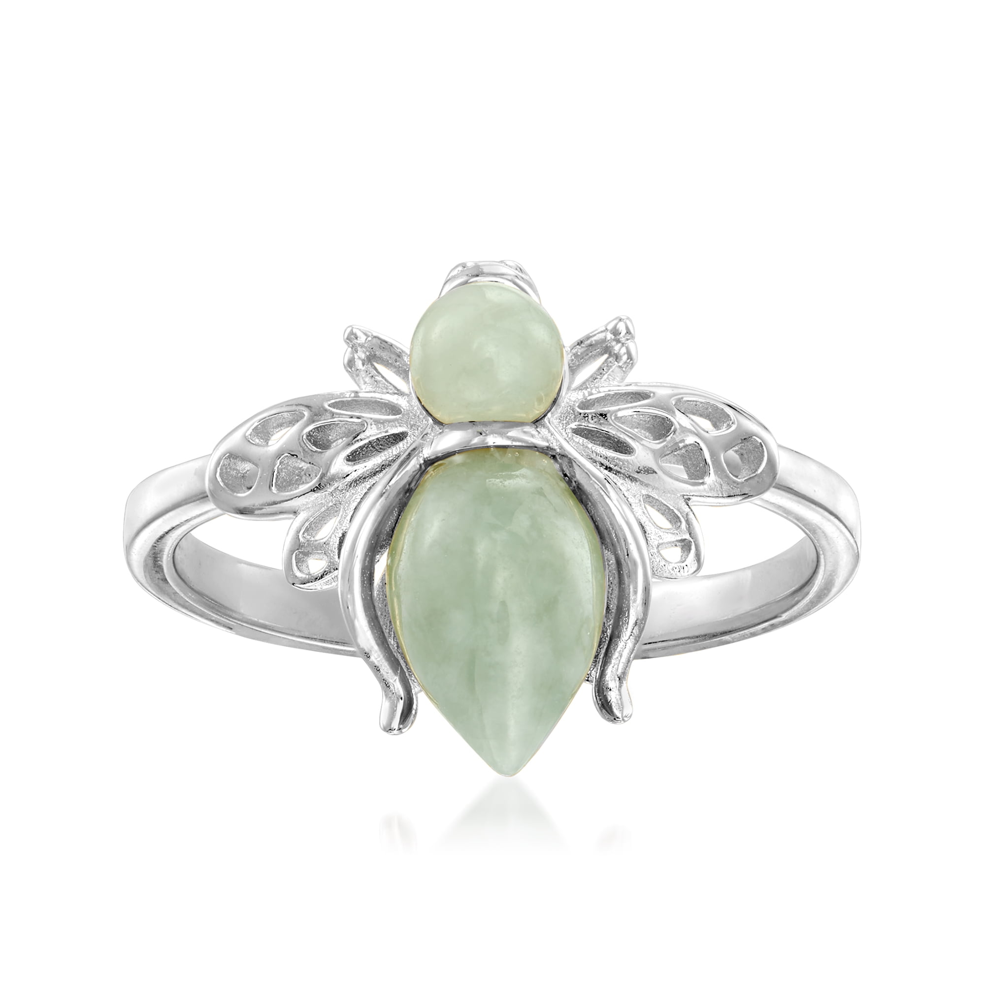 Ross-Simons Jade Bumblebee Ring in Sterling Silver, Women's, Adult ...