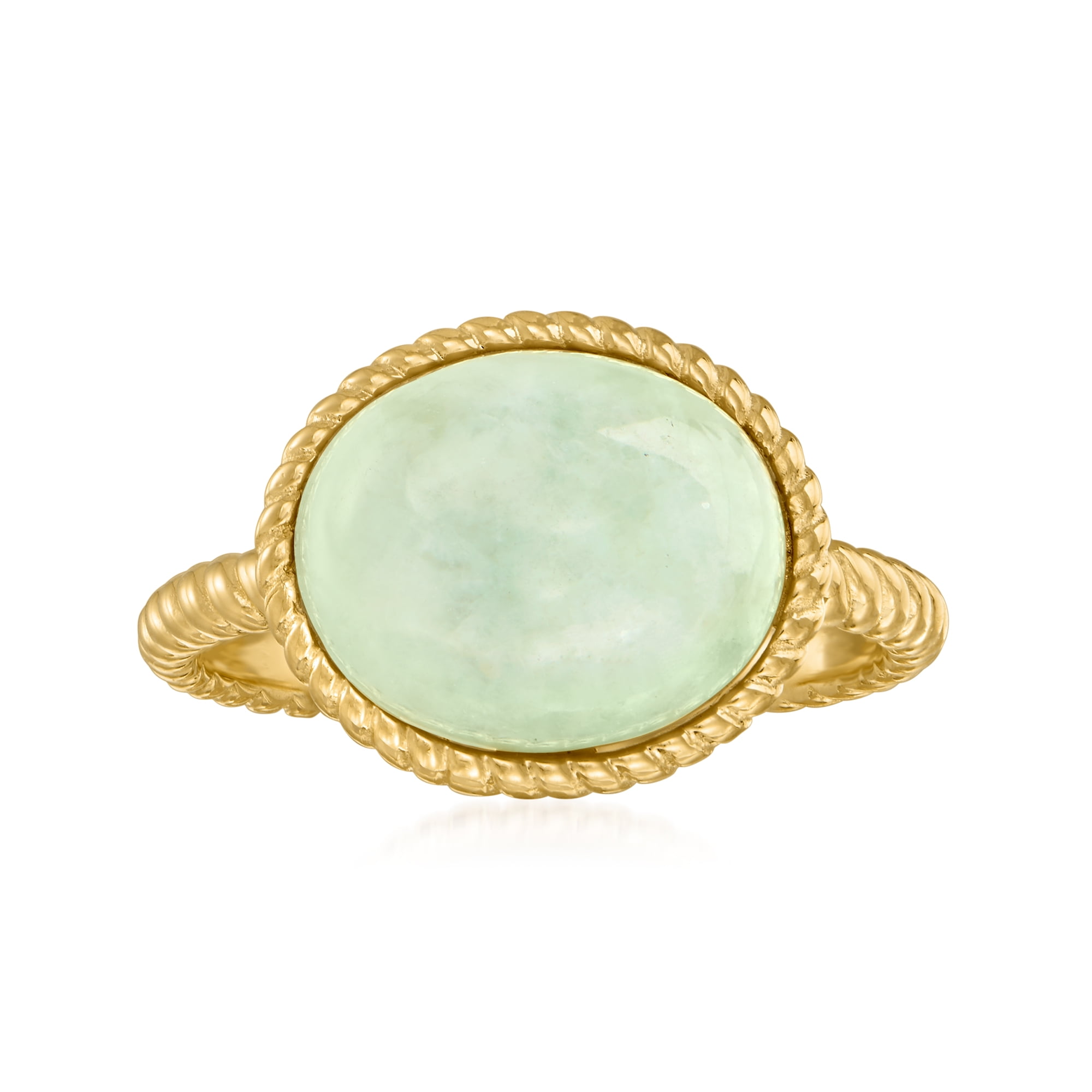 Ross-Simons Jade Roped Ring in 18kt Gold Over Sterling, Women's, Adult ...