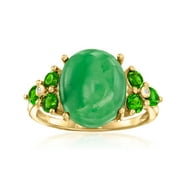 Ross-Simons Jade and .30 Carat Peridot Ring With 14kt Yellow Gold ...
