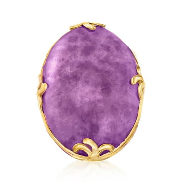 Ross-Simons Italian Pink Porcelain Cameo Ring in 18kt Gold Over ...