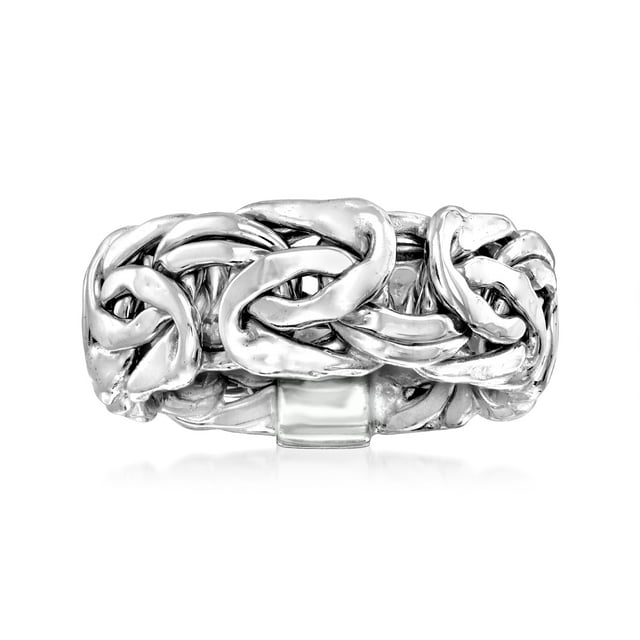 Ross-Simons Sterling Silver Wide Byzantine Ring, Women's, Adult ...