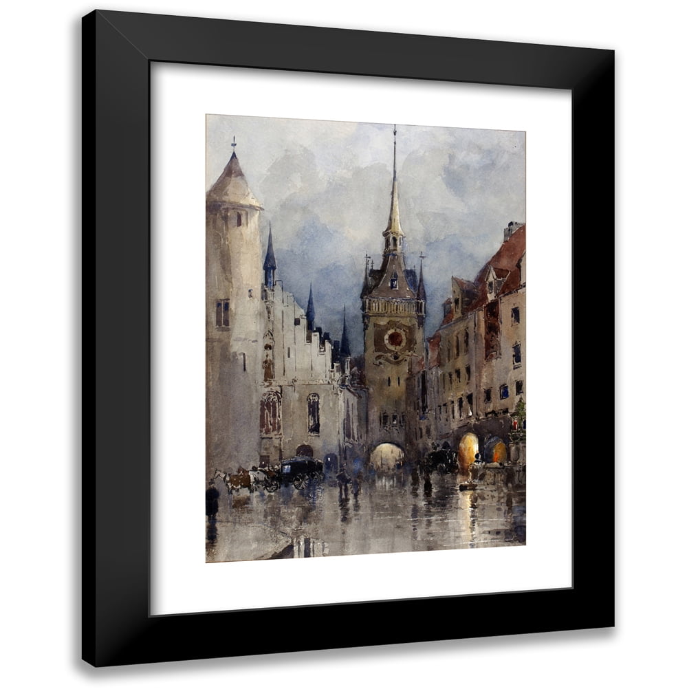 Ross Sterling Turner 11x14 Black Modern Framed Museum Art Print Titled - Street Scene in Munich ...