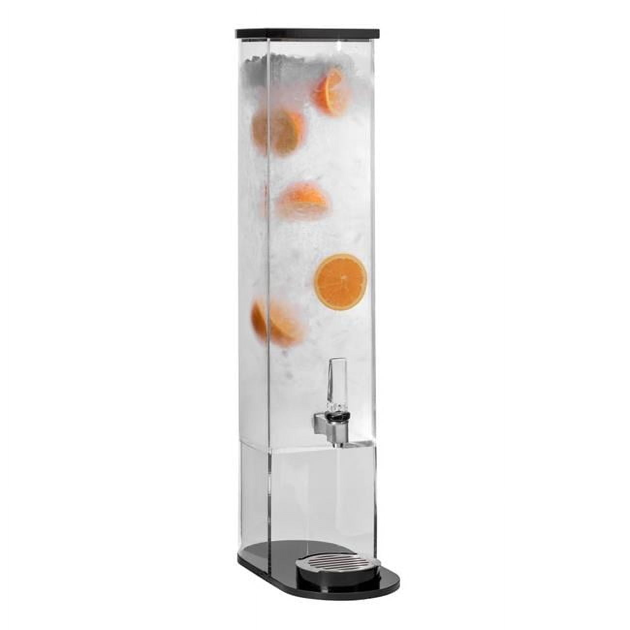Rosseto LD211 3 gal Allure Clear & Black Beverage Dispenser with Drip ...