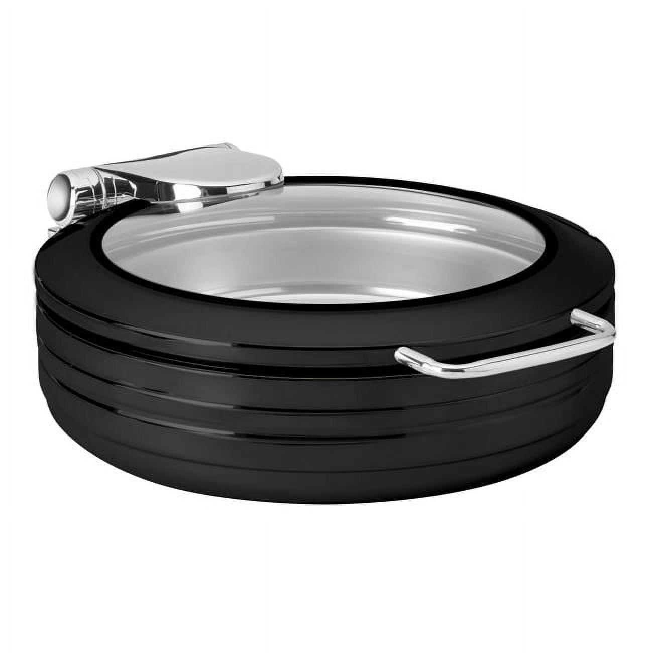Rosseto CP403-BK 6.34 qt. Deluxe Round Chafing Dish with See-Through ...
