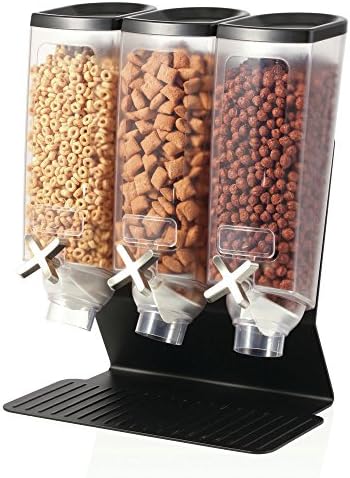 Rosseto® Three Container EZ-PRO™ H3B Snack Dispenser With Black Steel ...