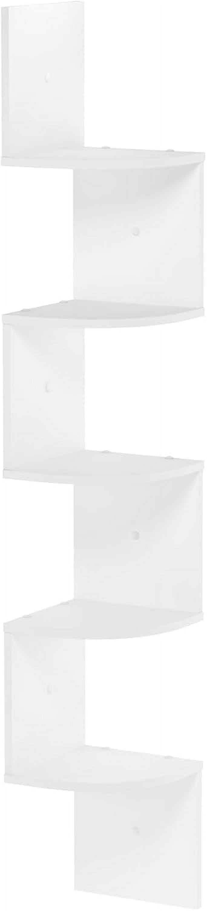 Rossi 5-Tier Wall Mount Floating Radial Corner Shelf, White - Walmart.com