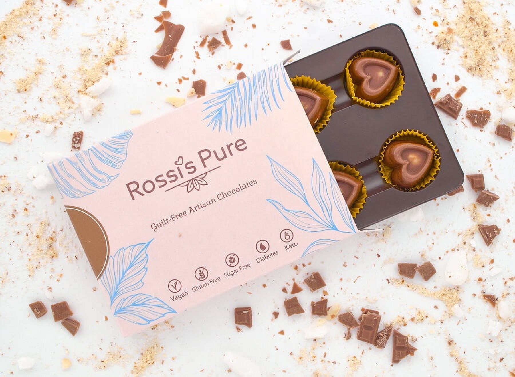 Rossi's Pure Keto Chocolate Macadamia Hearts 6pcs (1.8oz) - Walmart.com