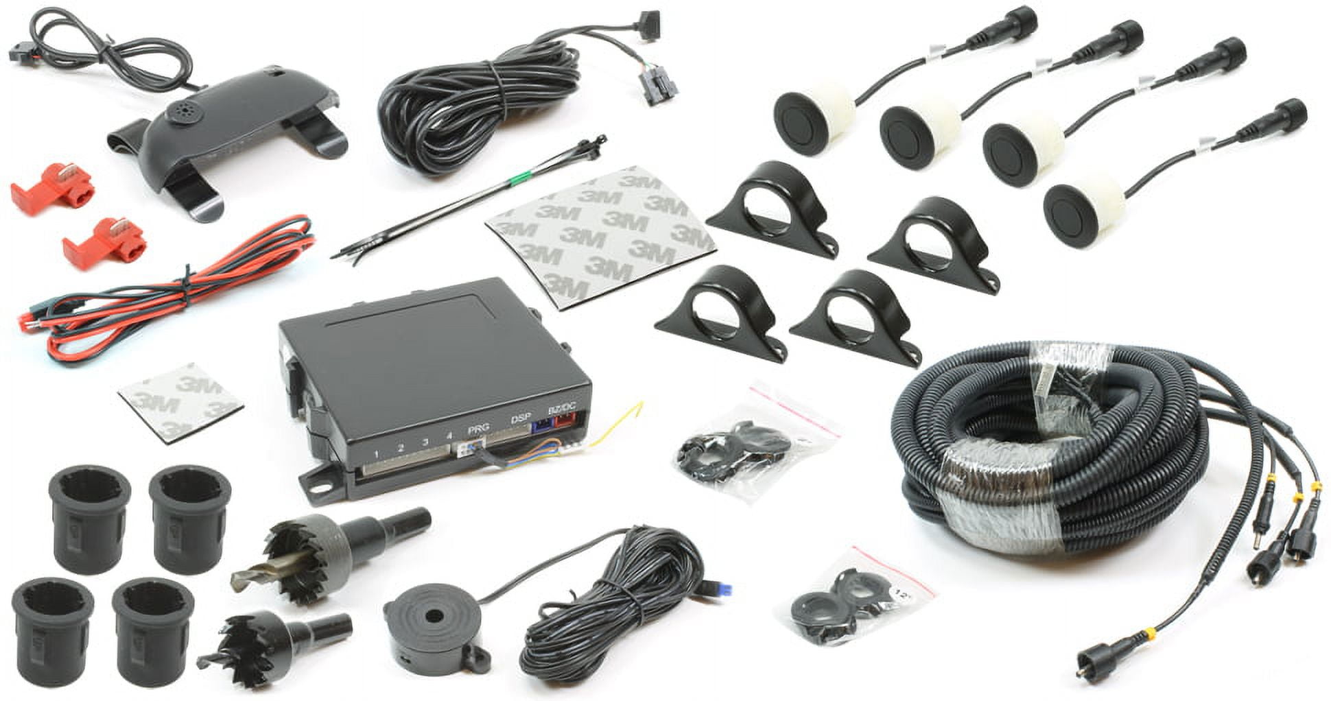 Rostra 4 Sensors Black Truck Digital Display Buzzer Rear Bumper Parking ...