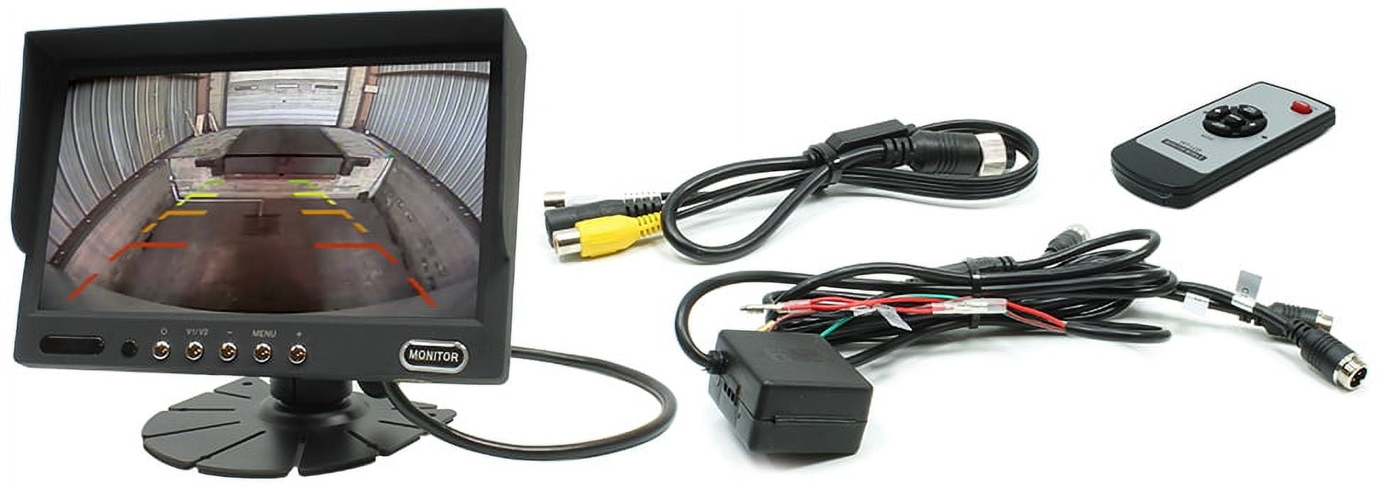 Rostra Heavy-Duty 7" Dual Input LCD Monitor with Surface-Mount Pedestal ...