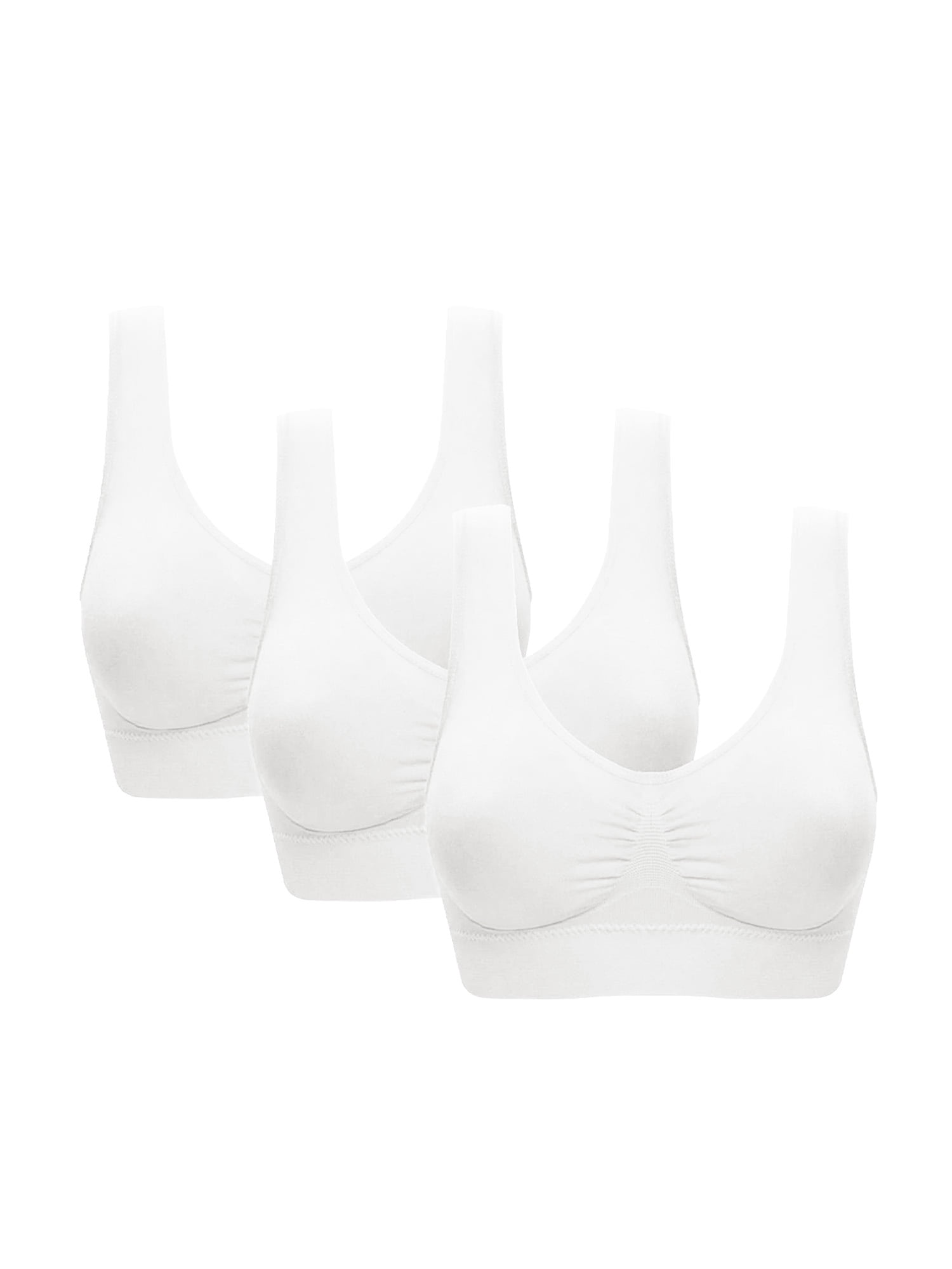 Rosvigor 3 Pack Sports Bra for Women Seamless Wirefree Bras Women ...
