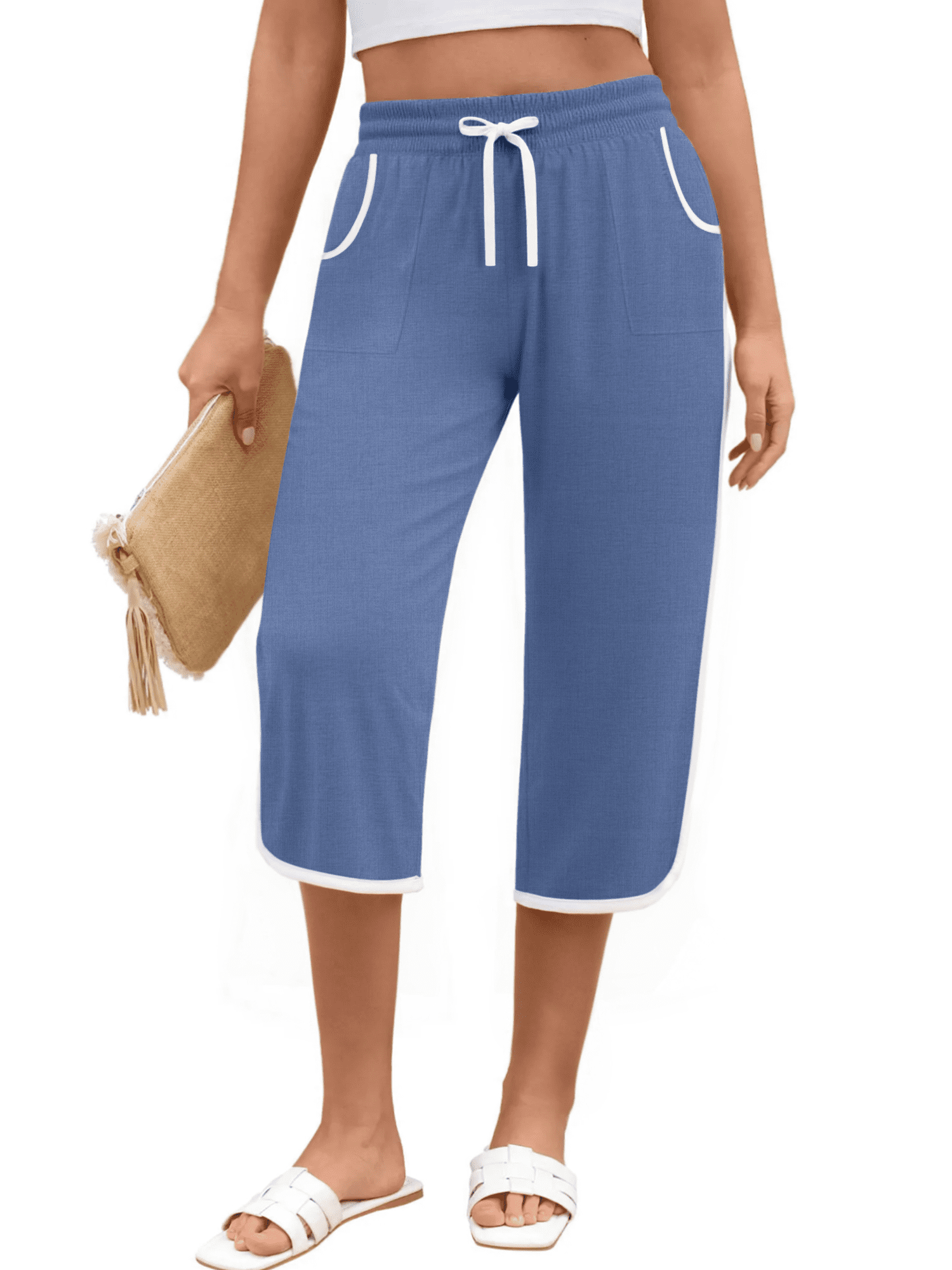 Rosvigor Capris Pants for Women High Waisted Lightweight Athletic Pants ...