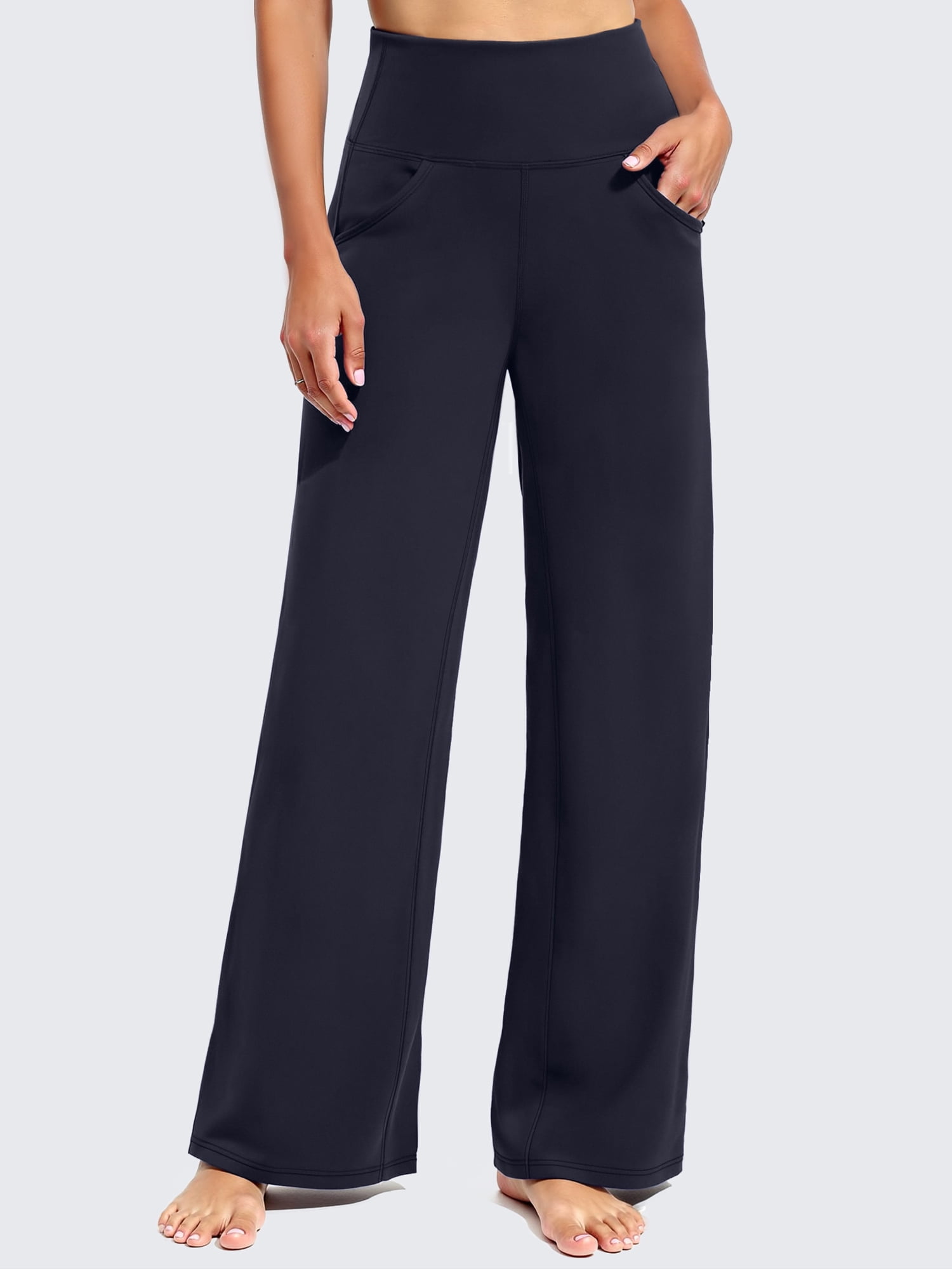 Rosvigor Wide Leg Yoga Pants Women High Waisted Pants Loose Casual ...