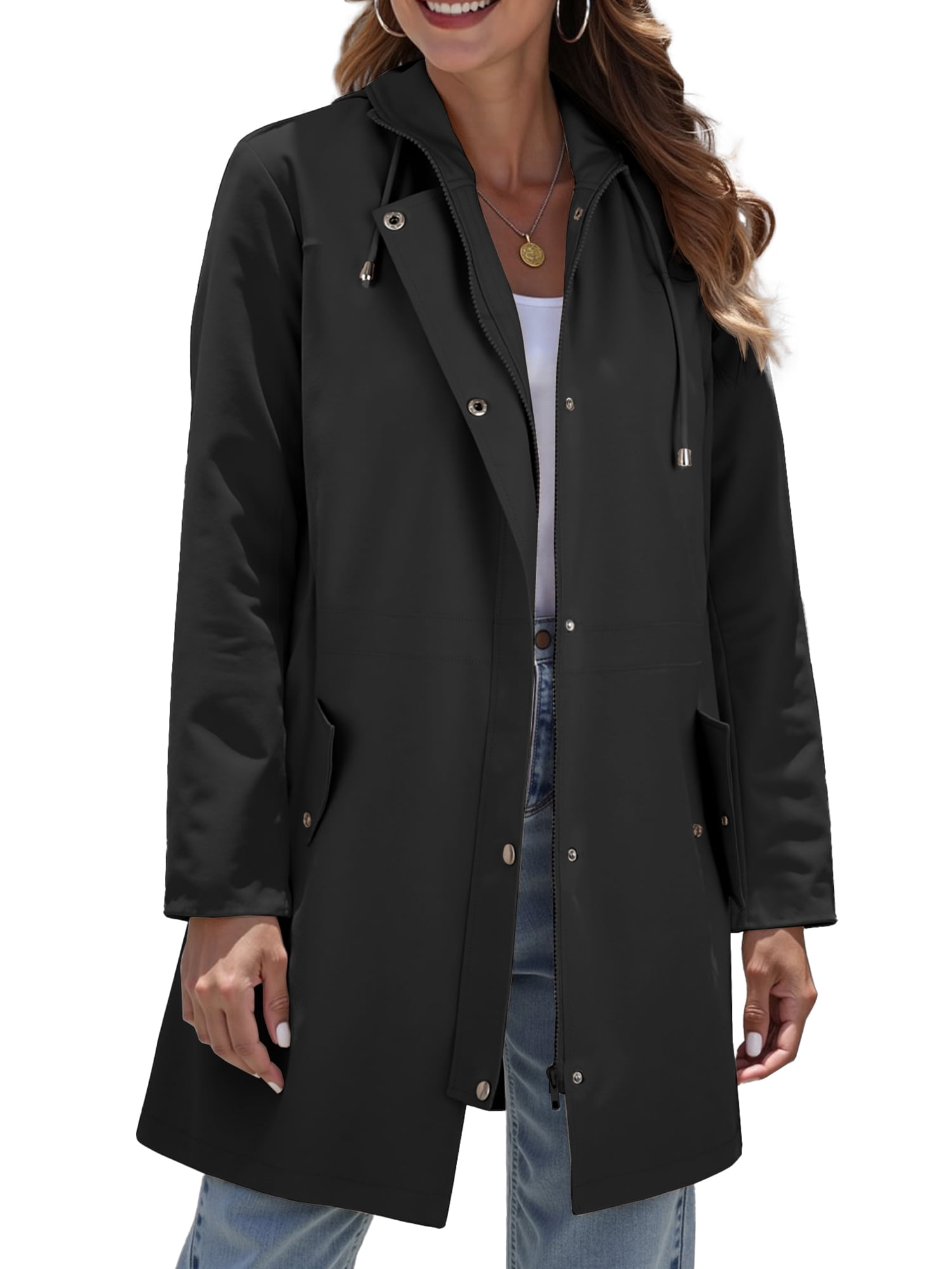 Rosvigor Women Hooded Raincoats Hiking Windbreaker Jackets Women ...